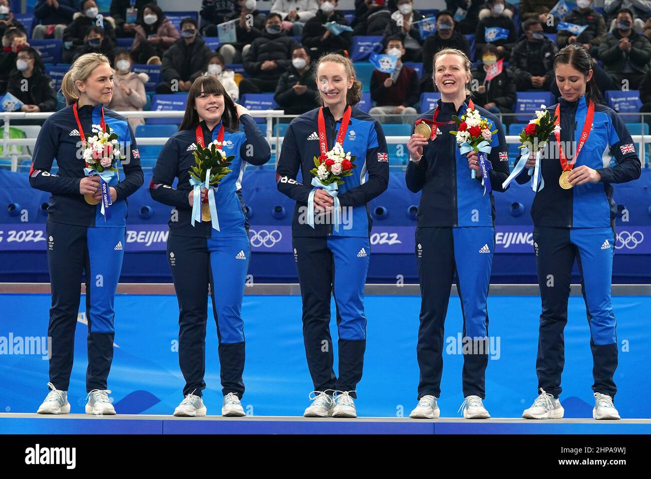 Great Britain's Mili Smith, Hailey Duff, Jennifer Dodds, Vicky Wright ...