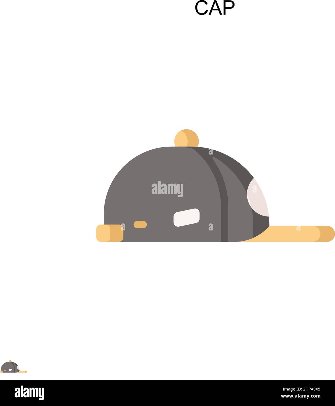 Cap Simple vector icon. Illustration symbol design template for web ...