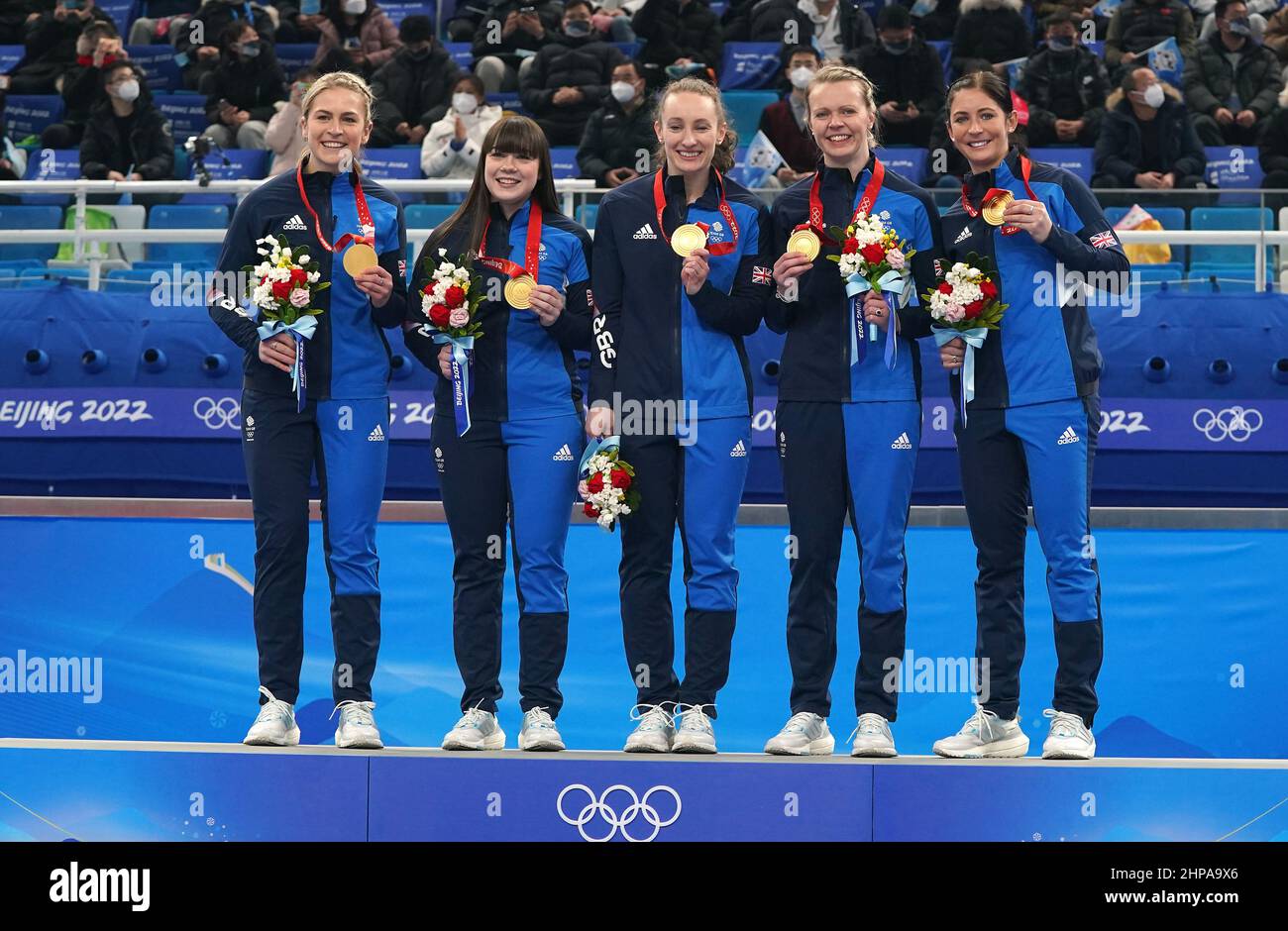 Great Britain's Mili Smith, Hailey Duff, Jennifer Dodds, Vicky Wright ...
