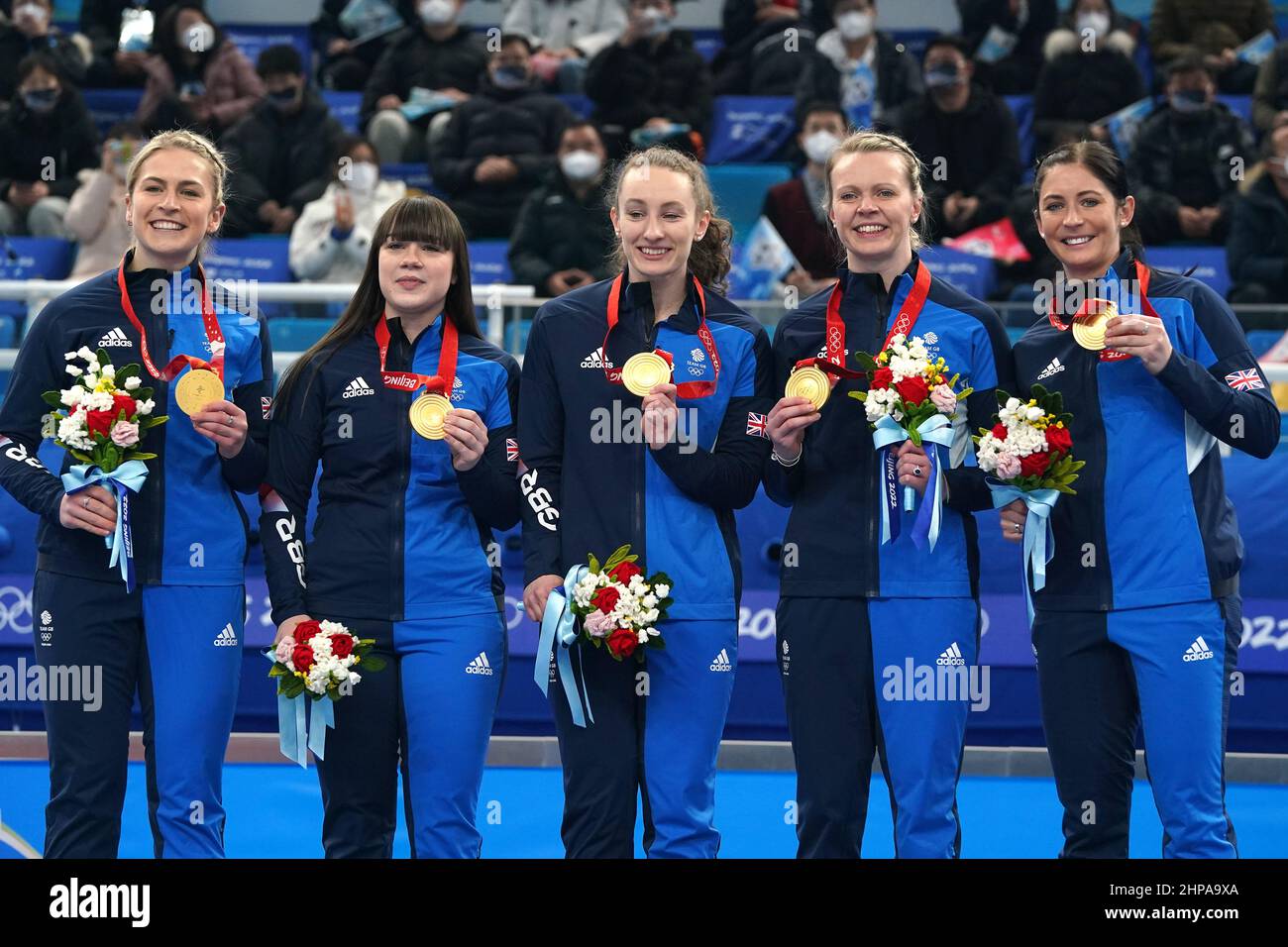 Great Britain's Mili Smith, Hailey Duff, Jennifer Dodds, Vicky Wright ...