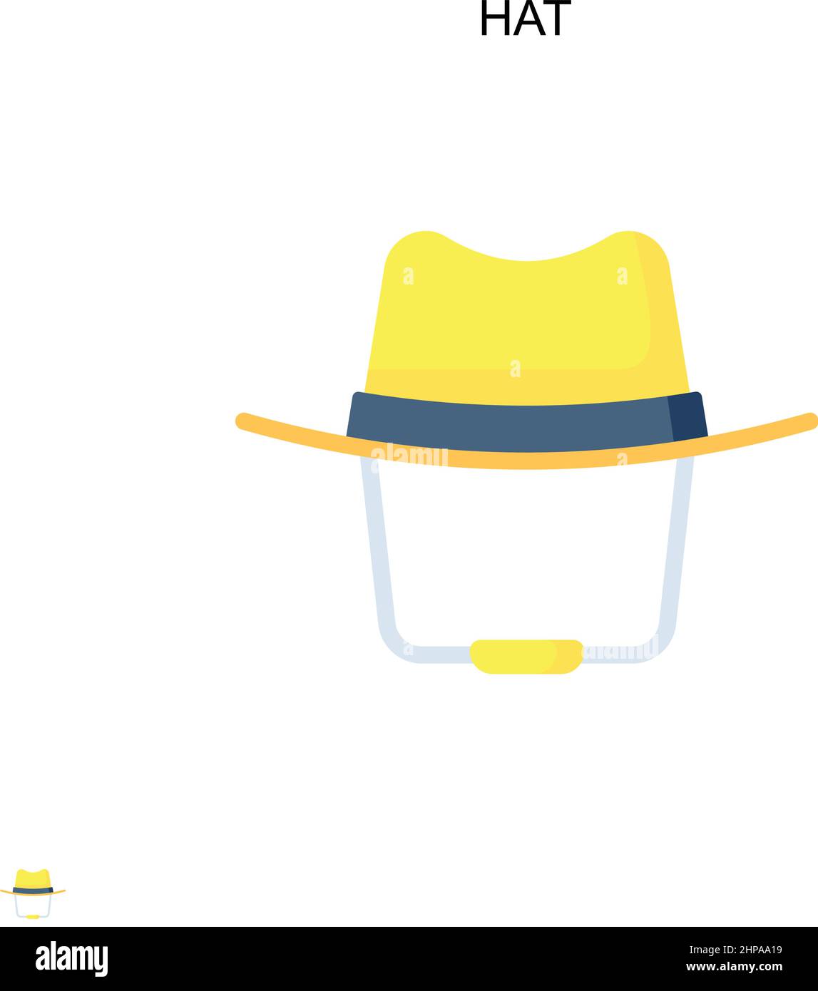 Hat Simple vector icon. Illustration symbol design template for web ...