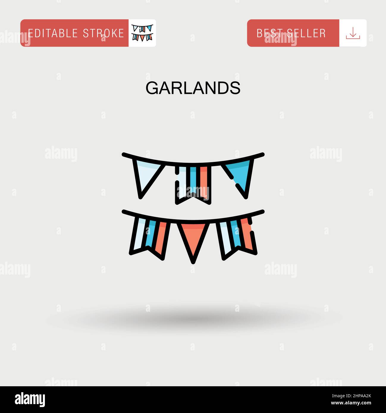 Garlands icon hi-res stock photography and images - Alamy