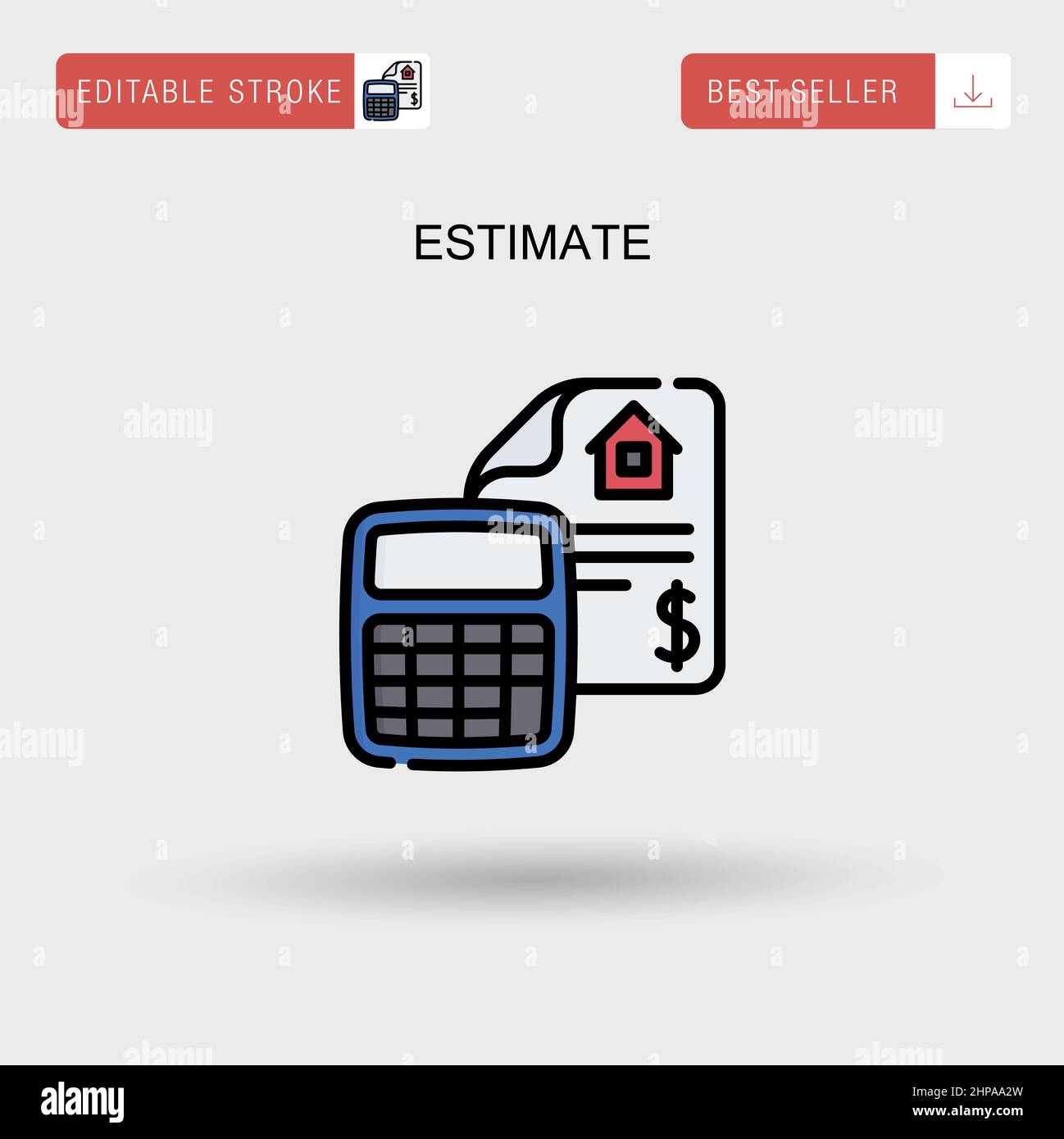 Estimate Simple vector icon Stock Vector Image & Art - Alamy
