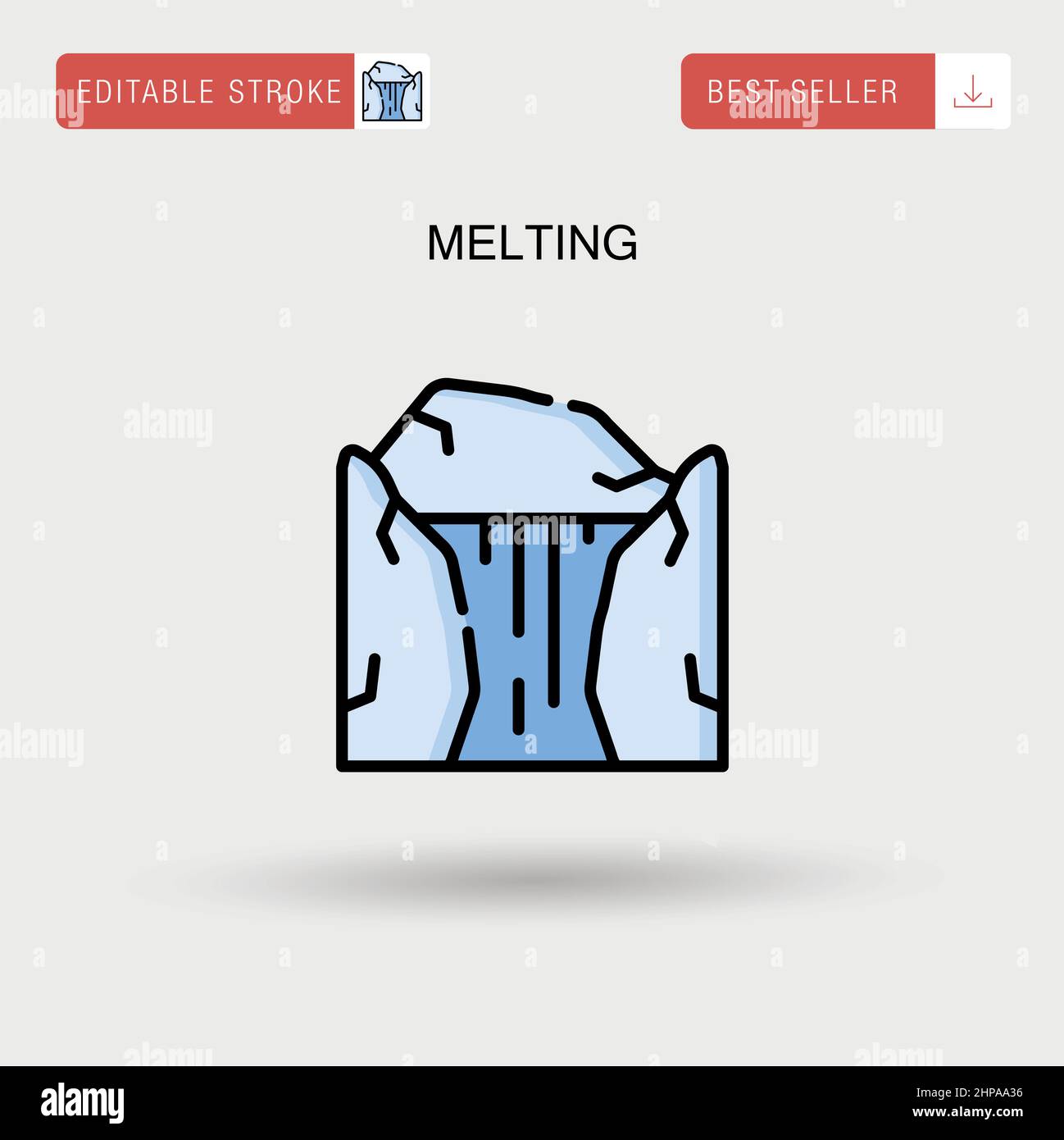 Melting Simple vector icon Stock Vector Image & Art - Alamy