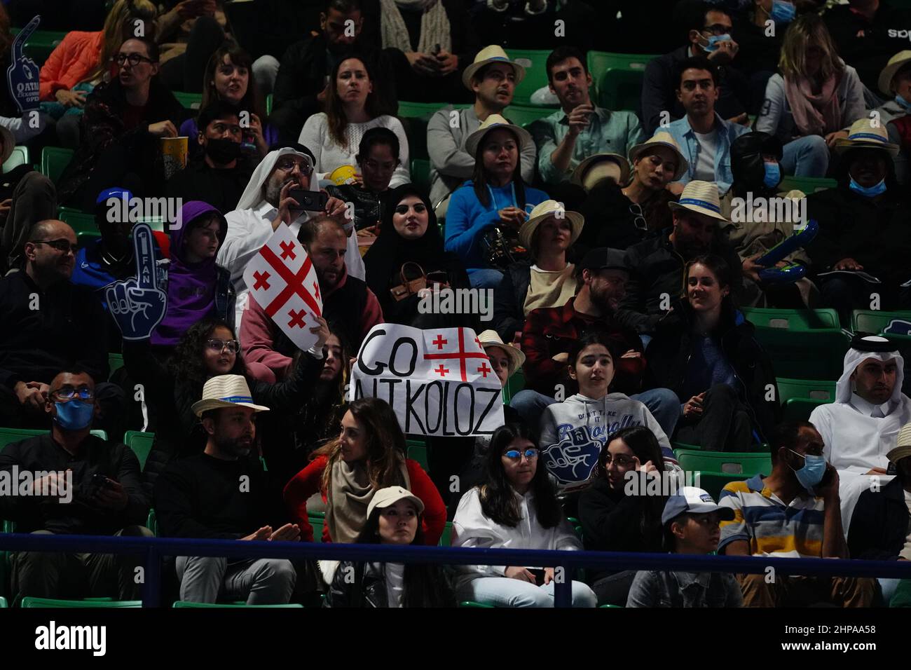 Qatar ExxonMobil Open 2022 final between Nikoloz Basilashvili of ...