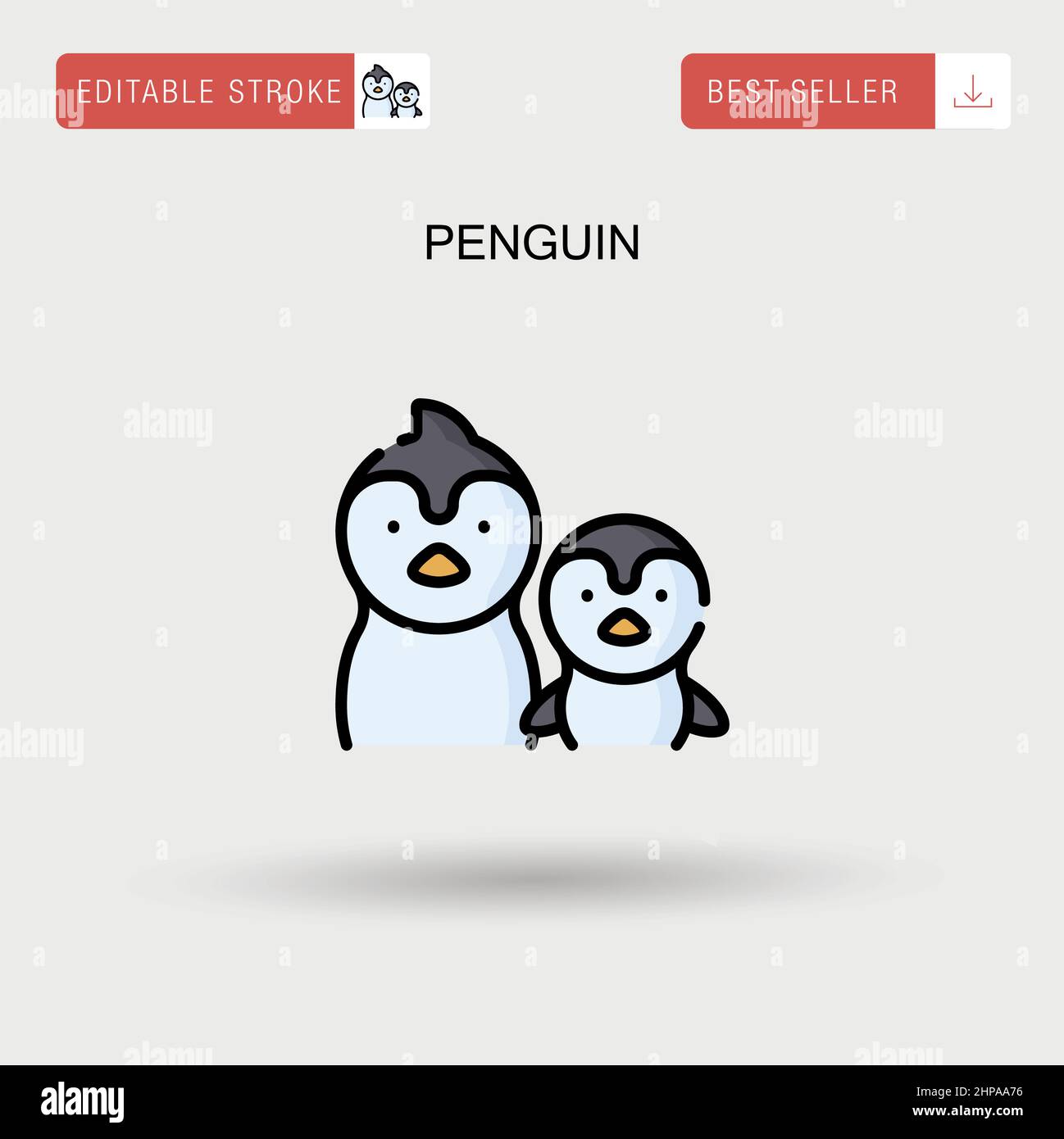Illustration emperor penguins Stock Vector Images - Alamy