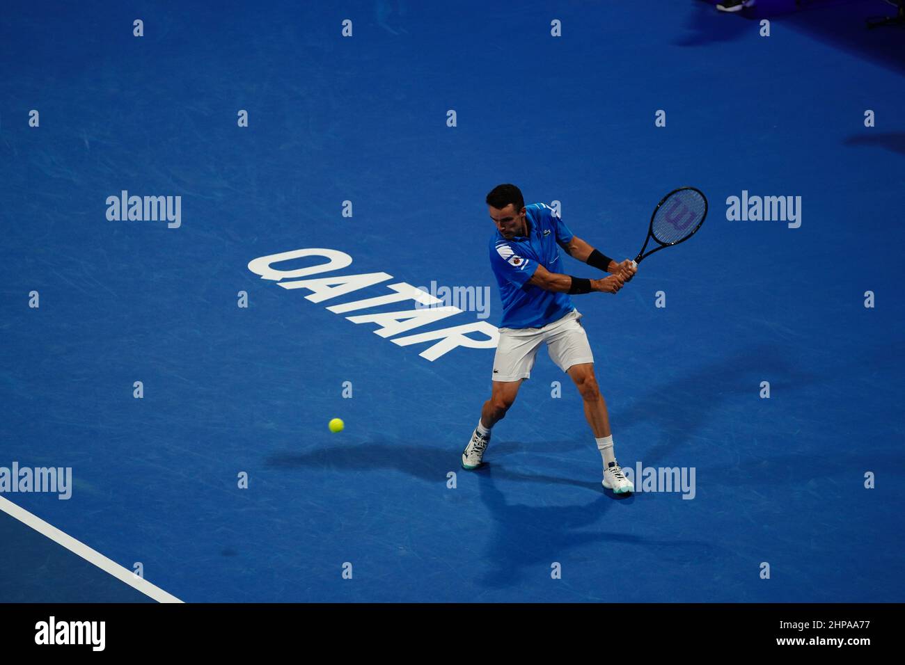 Qatar ExxonMobil Open 2022 final between Nikoloz Basilashvili of ...