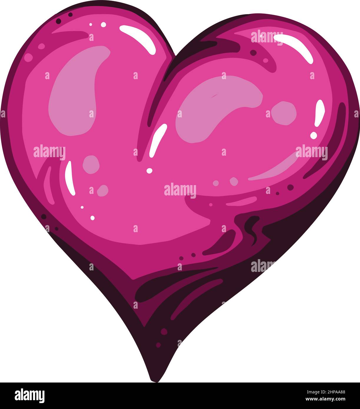 Green Dead Zombie Heart Cartoon Illustration with Blood and for ...
