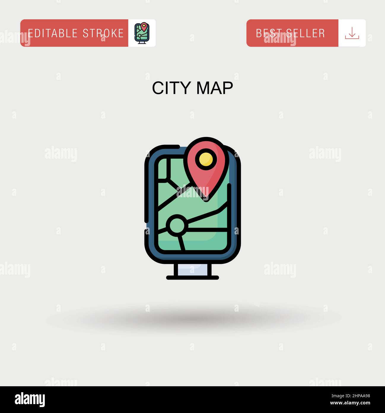 City location map icon vector hi-res stock photography and images - Alamy