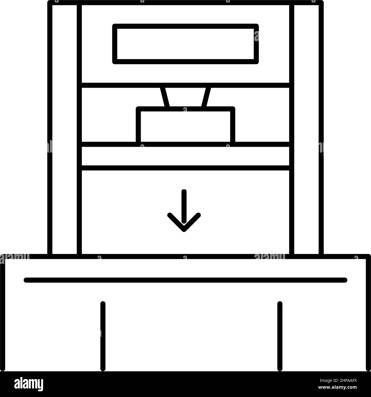 pressing machine line icon vector illustration Stock Vector Image & Art ...