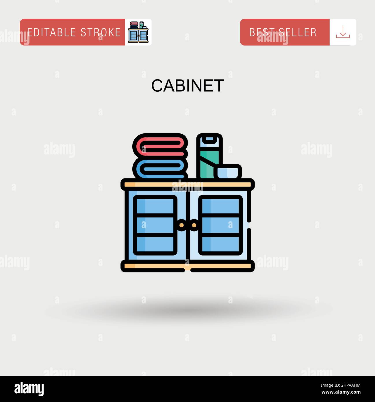 Wooden cabinet sink white Stock Vector Images - Alamy