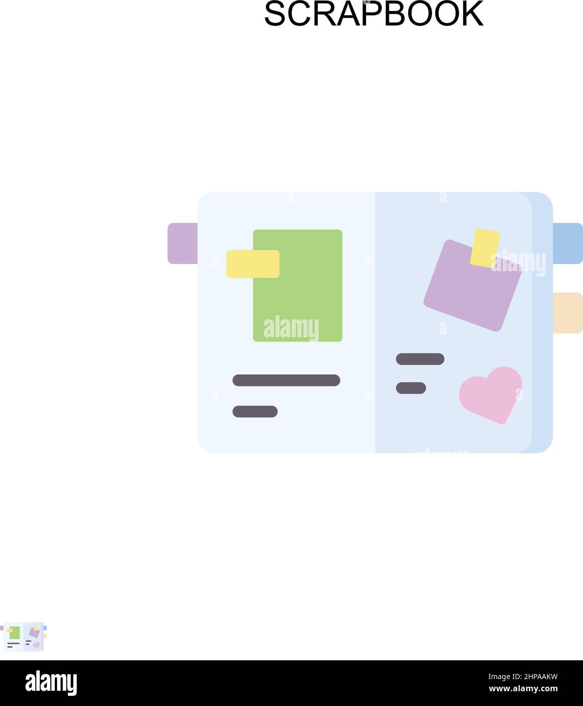 Scrapbook Simple Vector Icon Illustration Symbol Design Template For Web Mobile Ui Element