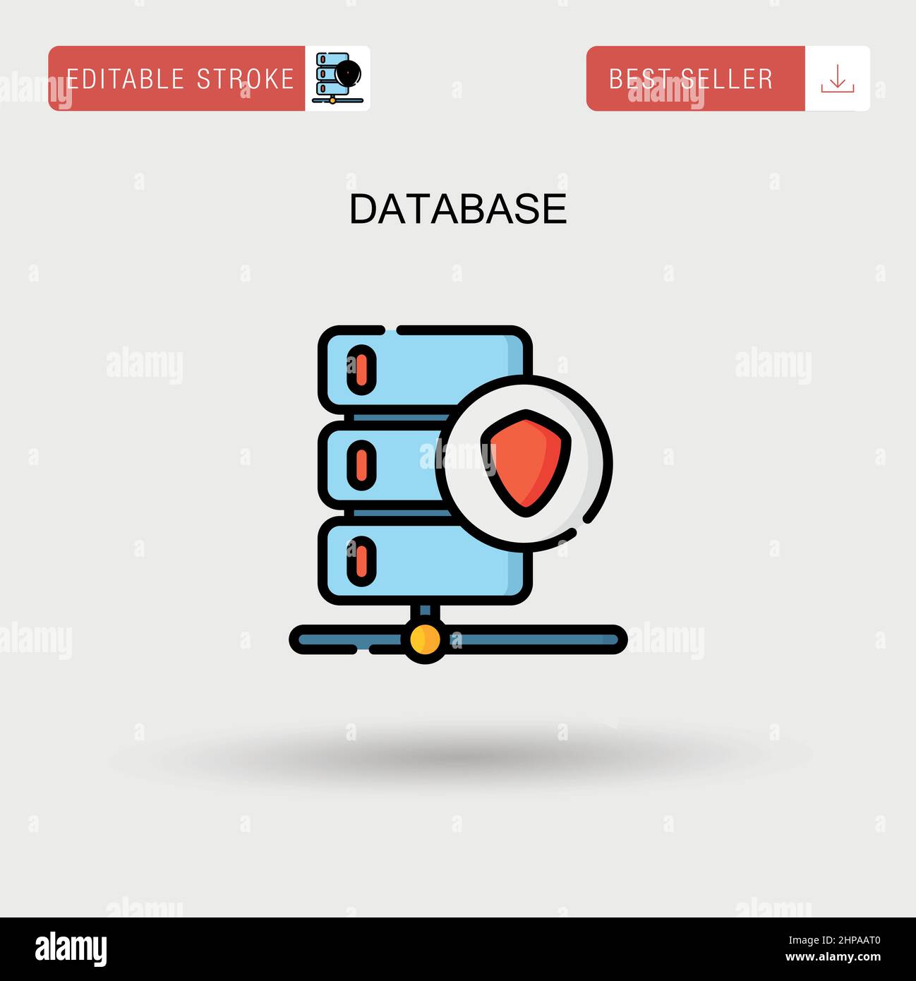 Database Simple vector icon Stock Vector Image & Art - Alamy