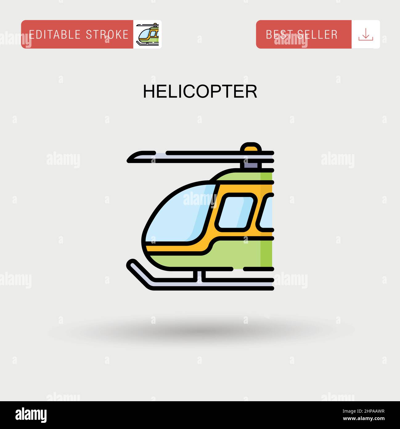 Helicopter Simple vector icon Stock Vector Image & Art - Alamy