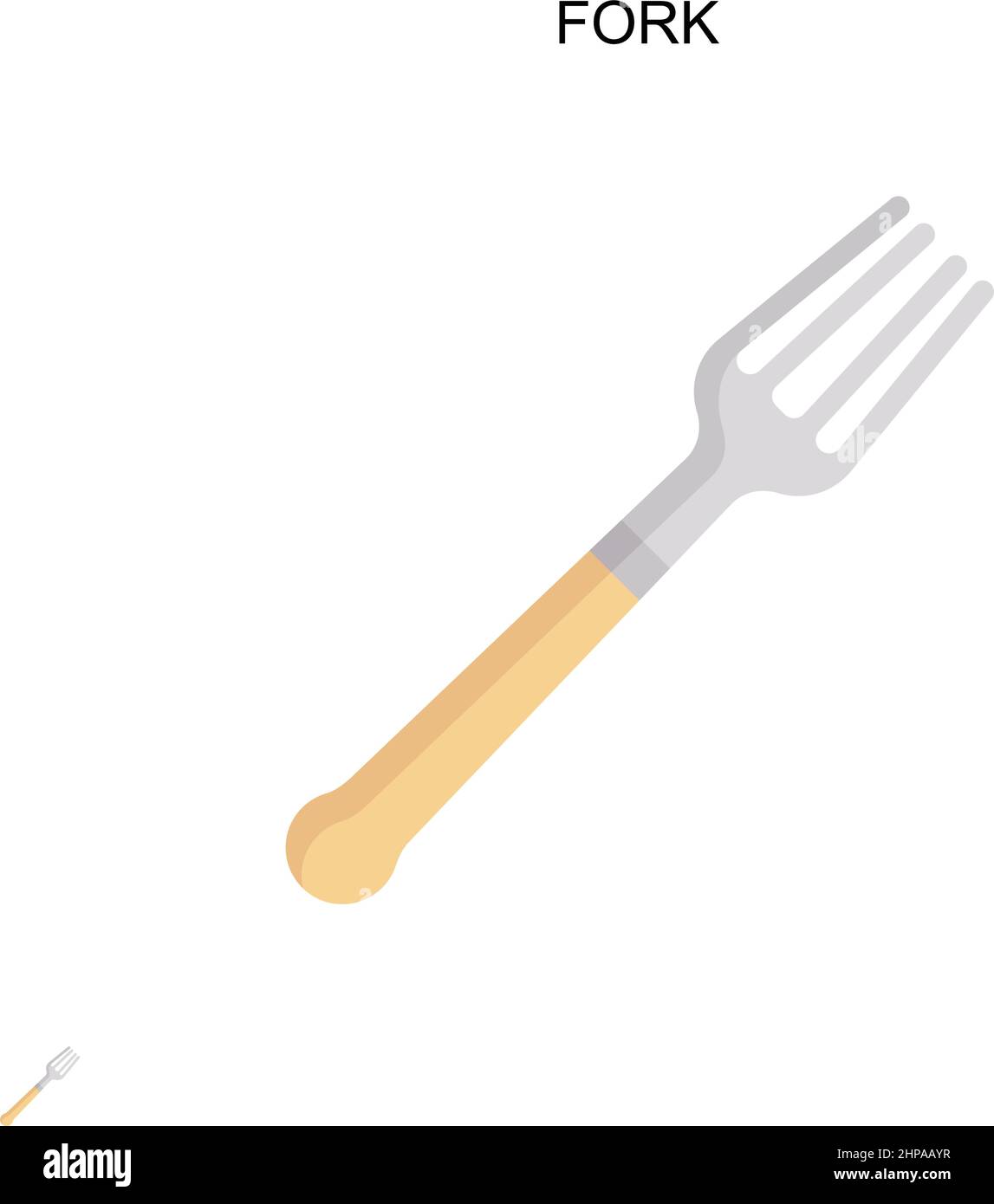 Fork Simple vector icon. Illustration symbol design template for web ...