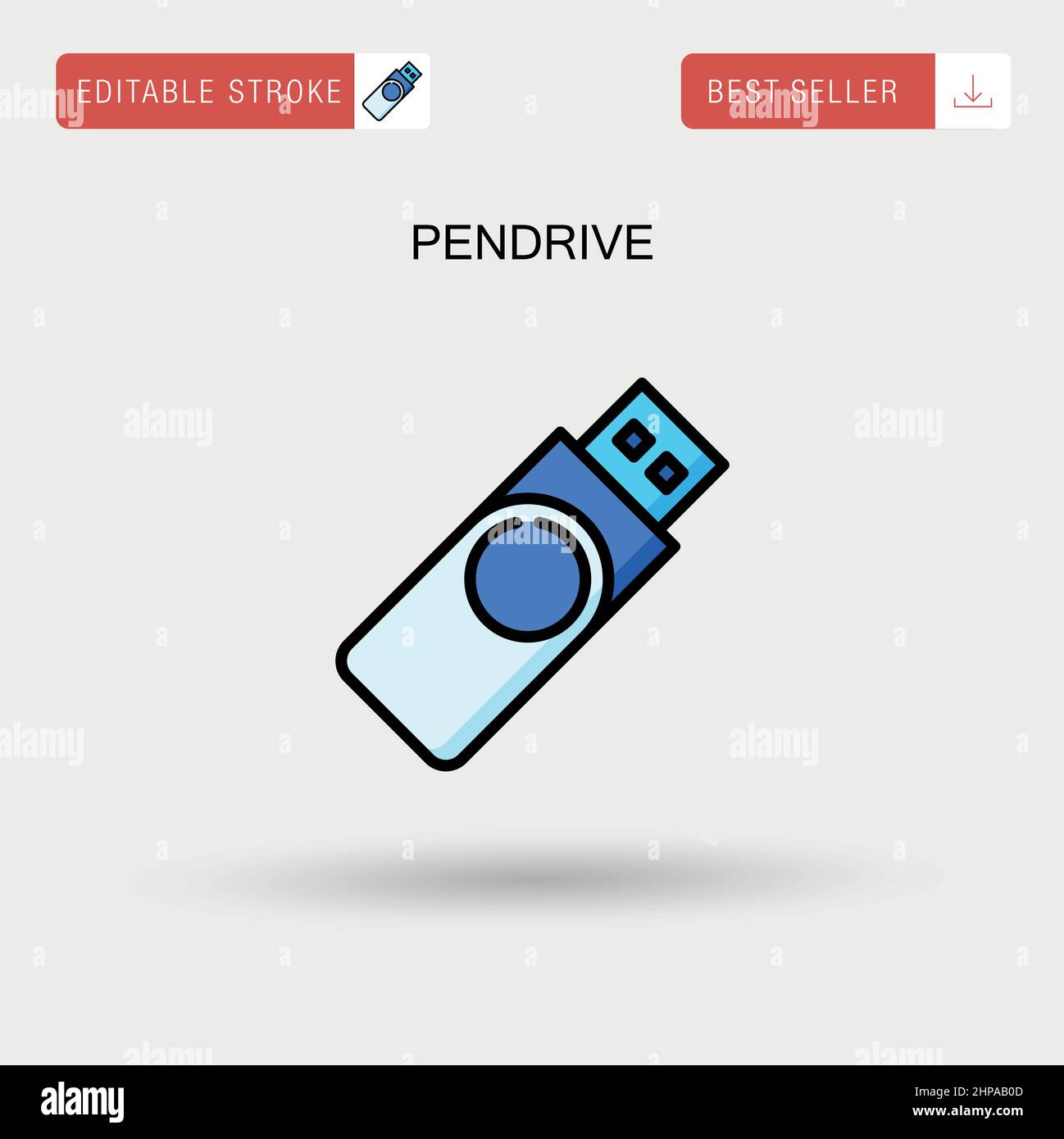 Pendrive Simple vector icon Stock Vector Image & Art - Alamy
