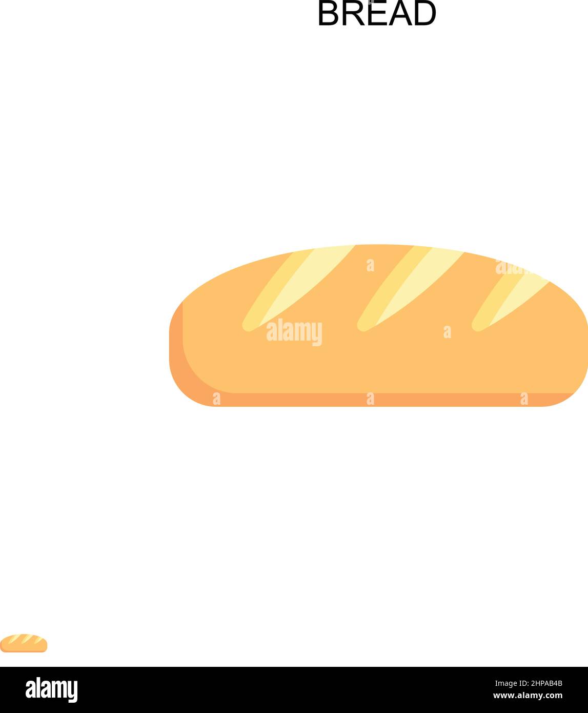 Bread loaf isolated icon design hi-res stock photography and images - Alamy