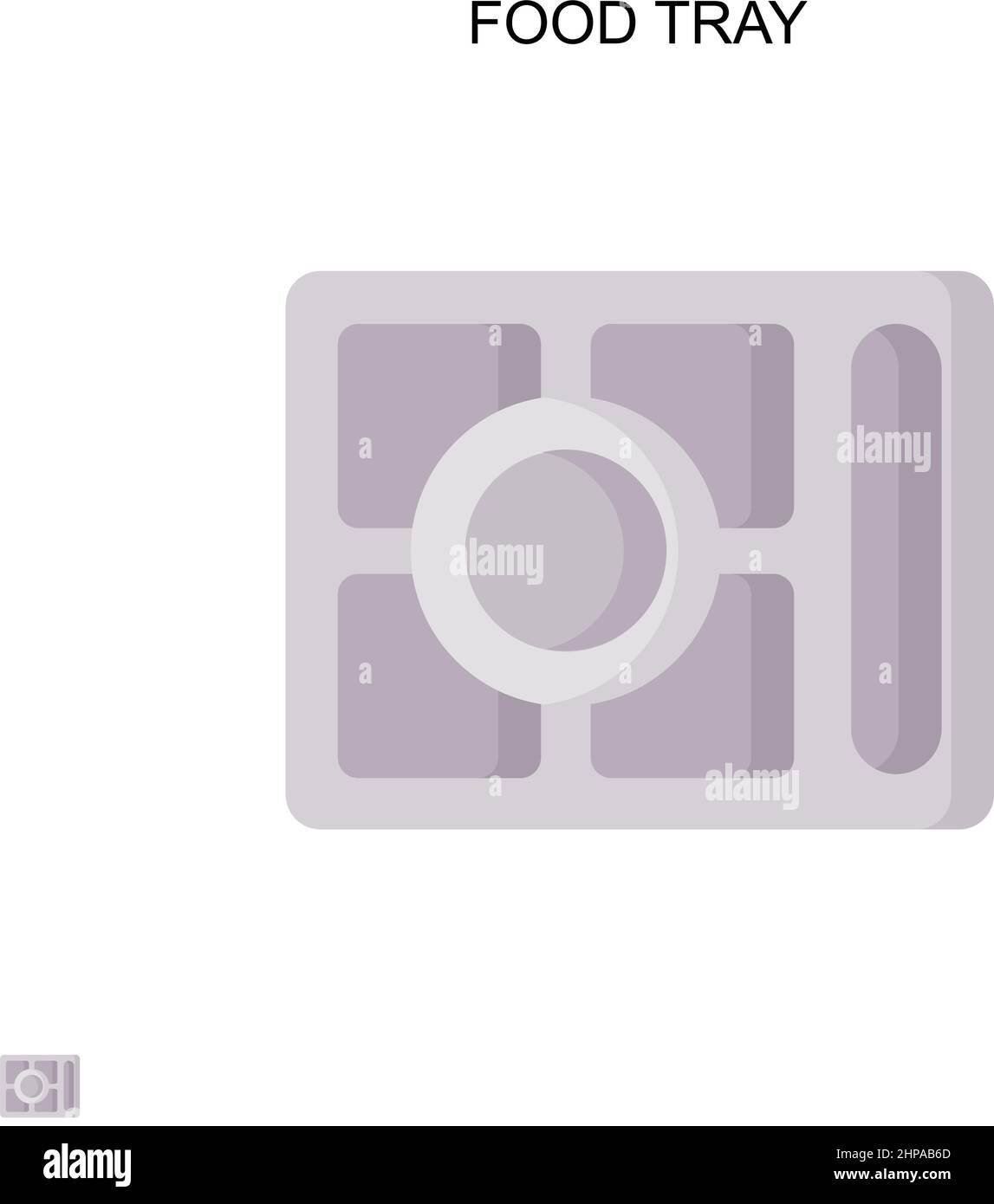 Food tray Simple vector icon. Illustration symbol design template for ...