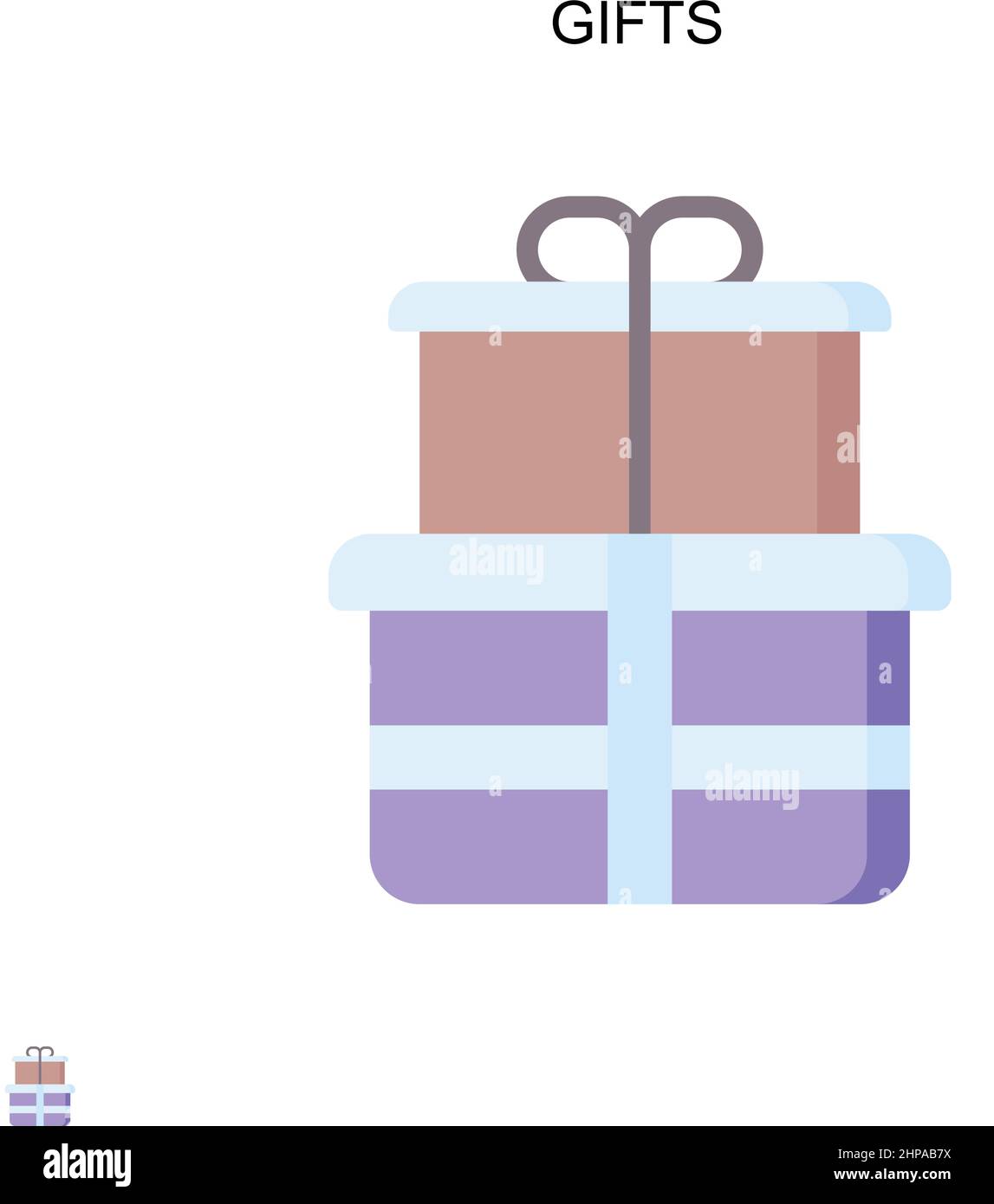 Gifts Simple vector icon. Illustration symbol design template for web ...