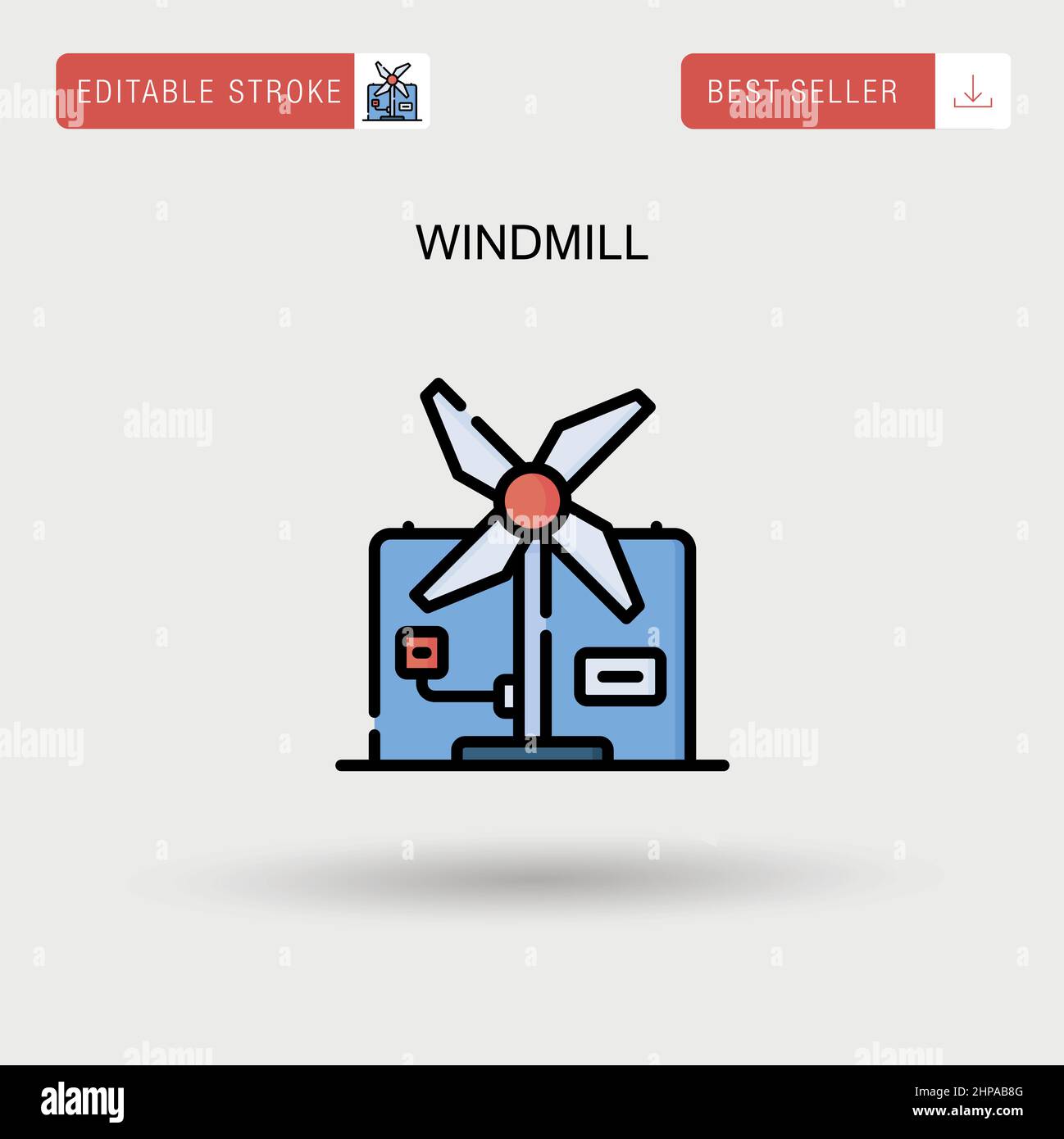 Offshore wind power plant Stock Vector Images - Alamy