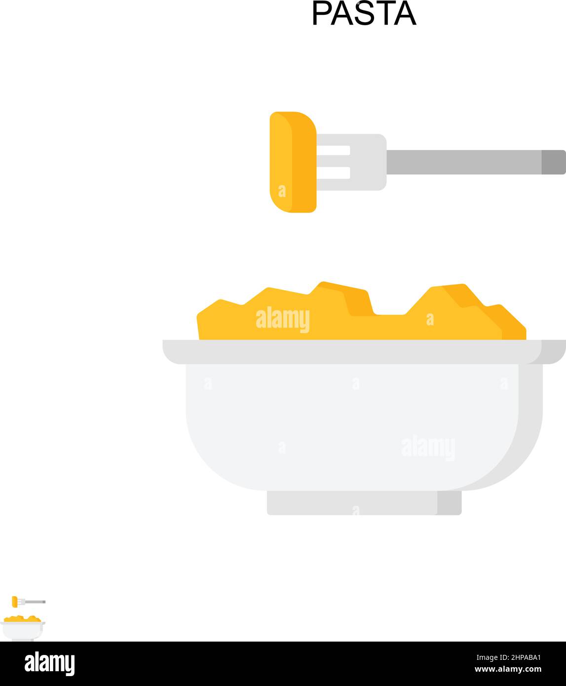 Pasta Simple vector icon. Illustration symbol design template for web ...