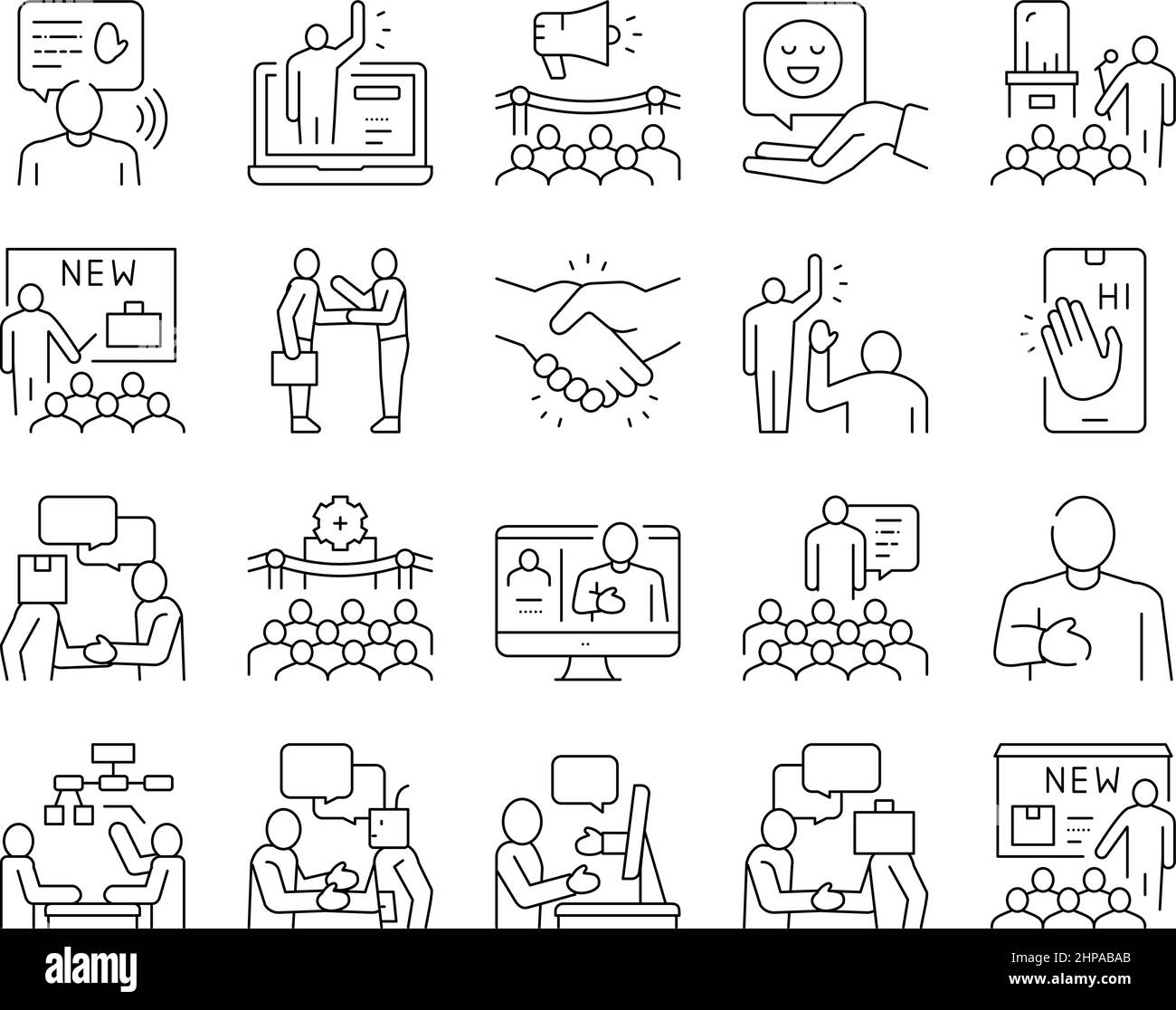 Introduction Speech Collection Icons Set Vector Stock Vector Image ... Introduction Speech Collection Icons Set Vector Stock Vector Image ...