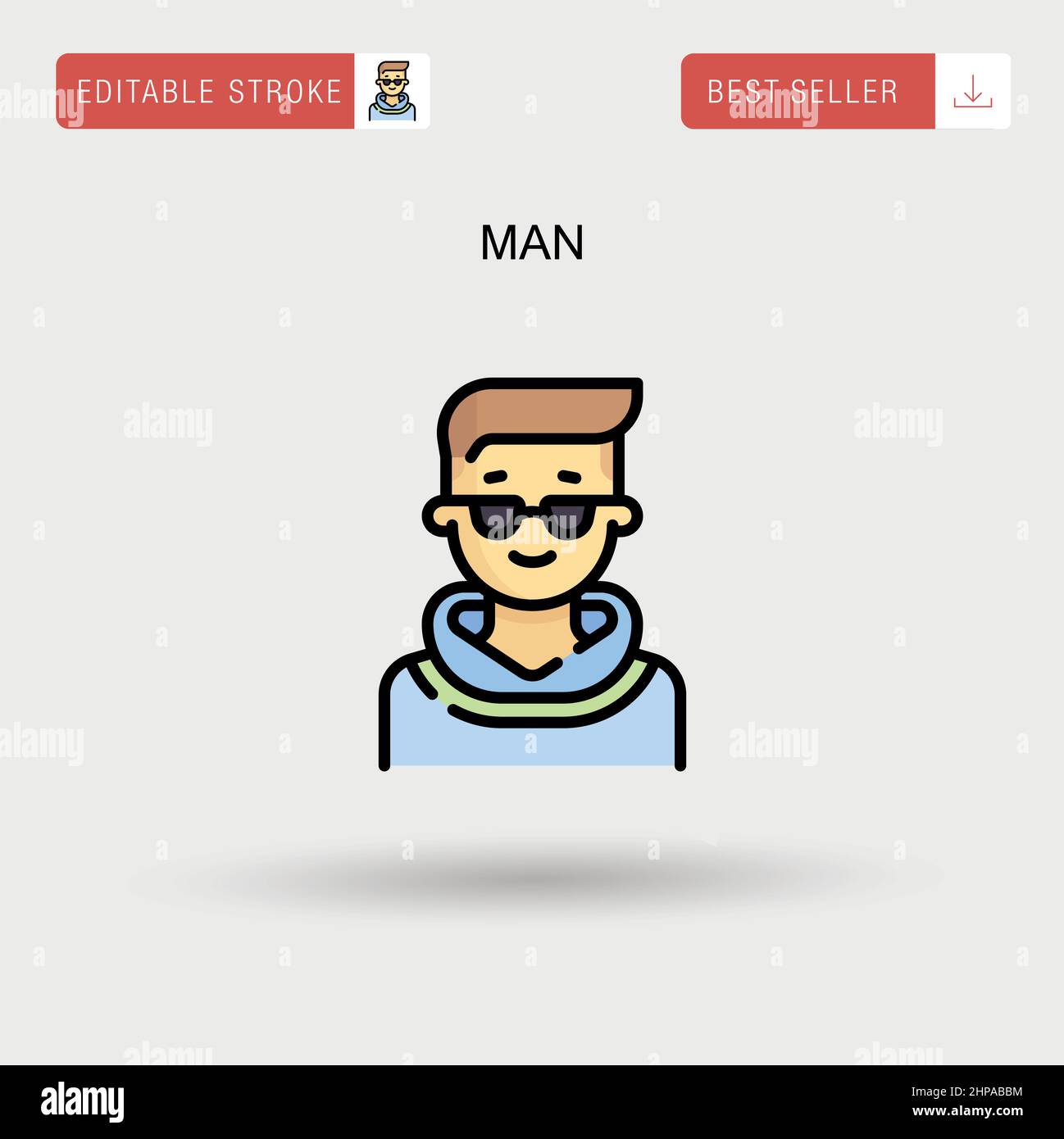 Man Simple vector icon Stock Vector Image & Art - Alamy