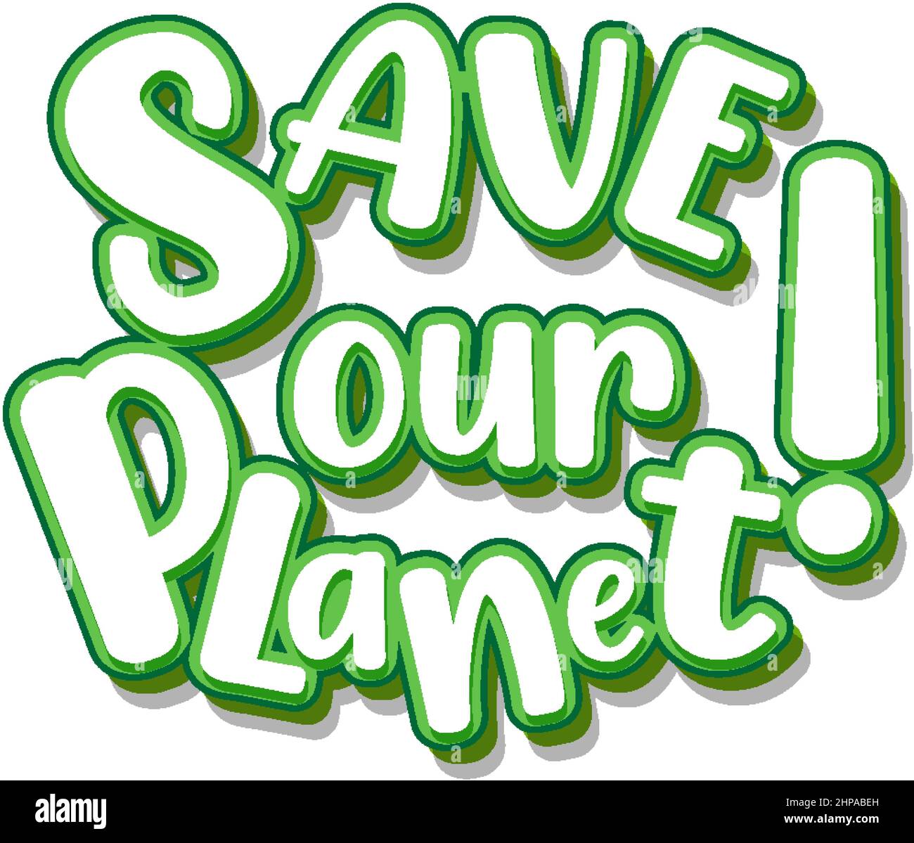 Save our planet typography logo design illustration Stock Vector Image ...