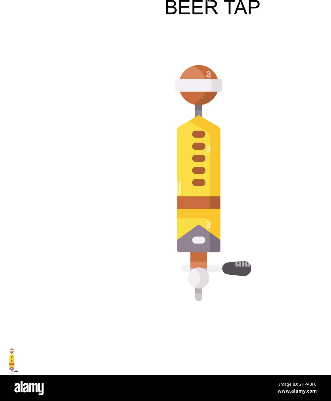 Beer tap Simple vector icon. Illustration symbol design template for ...