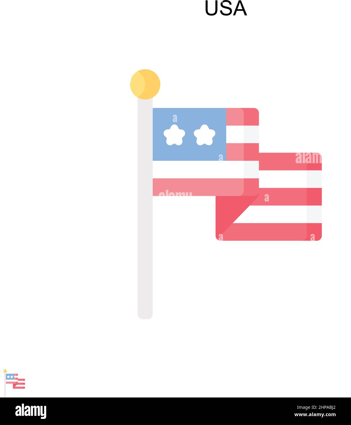 Usa Simple vector icon. Illustration symbol design template for web ...