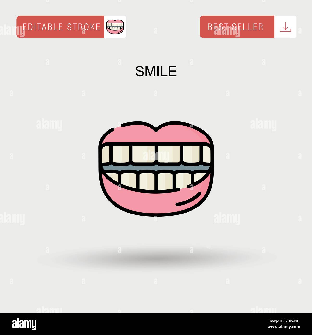 Smile Simple vector icon Stock Vector Image & Art - Alamy