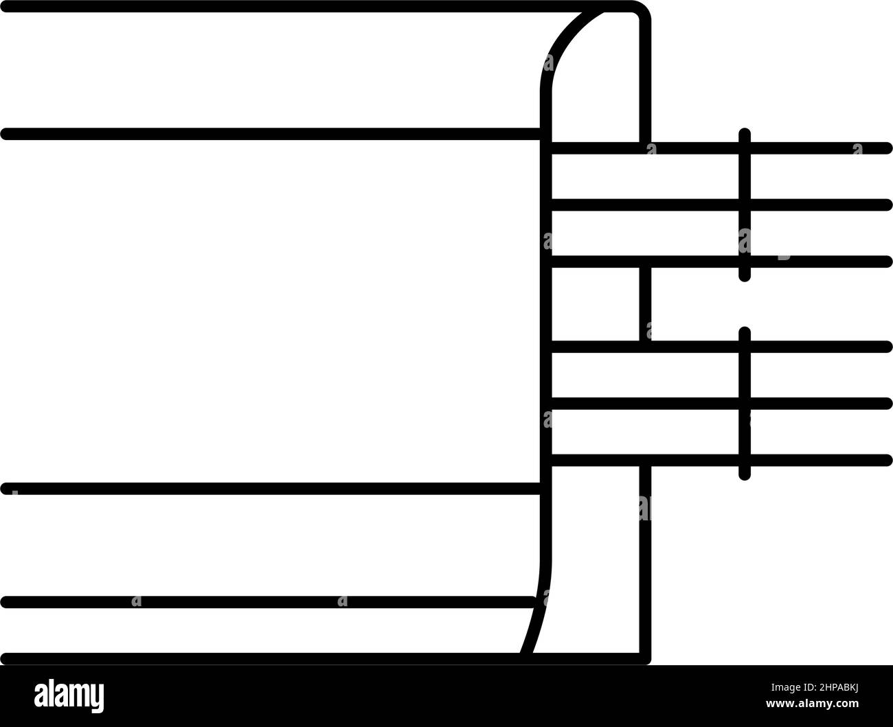 cable laying in skirting board line icon vector illustration Stock ...