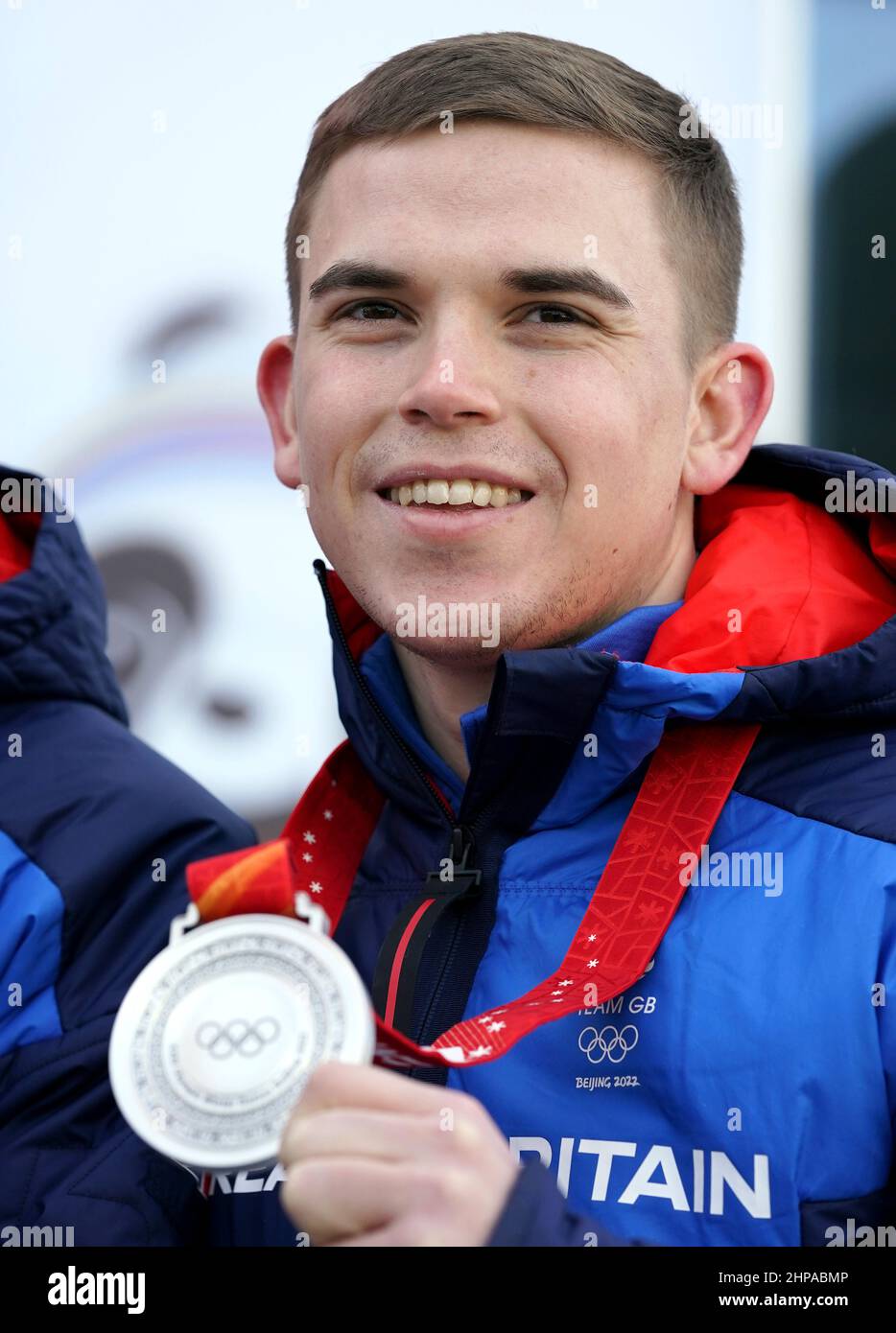 Great Britain's Ross Whyte celebrates with their silver medal following ...