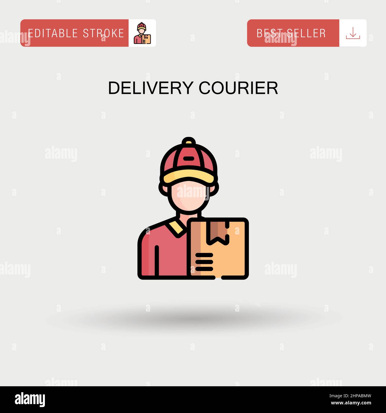 Delivery man package icon delivery Stock Vector Images - Alamy