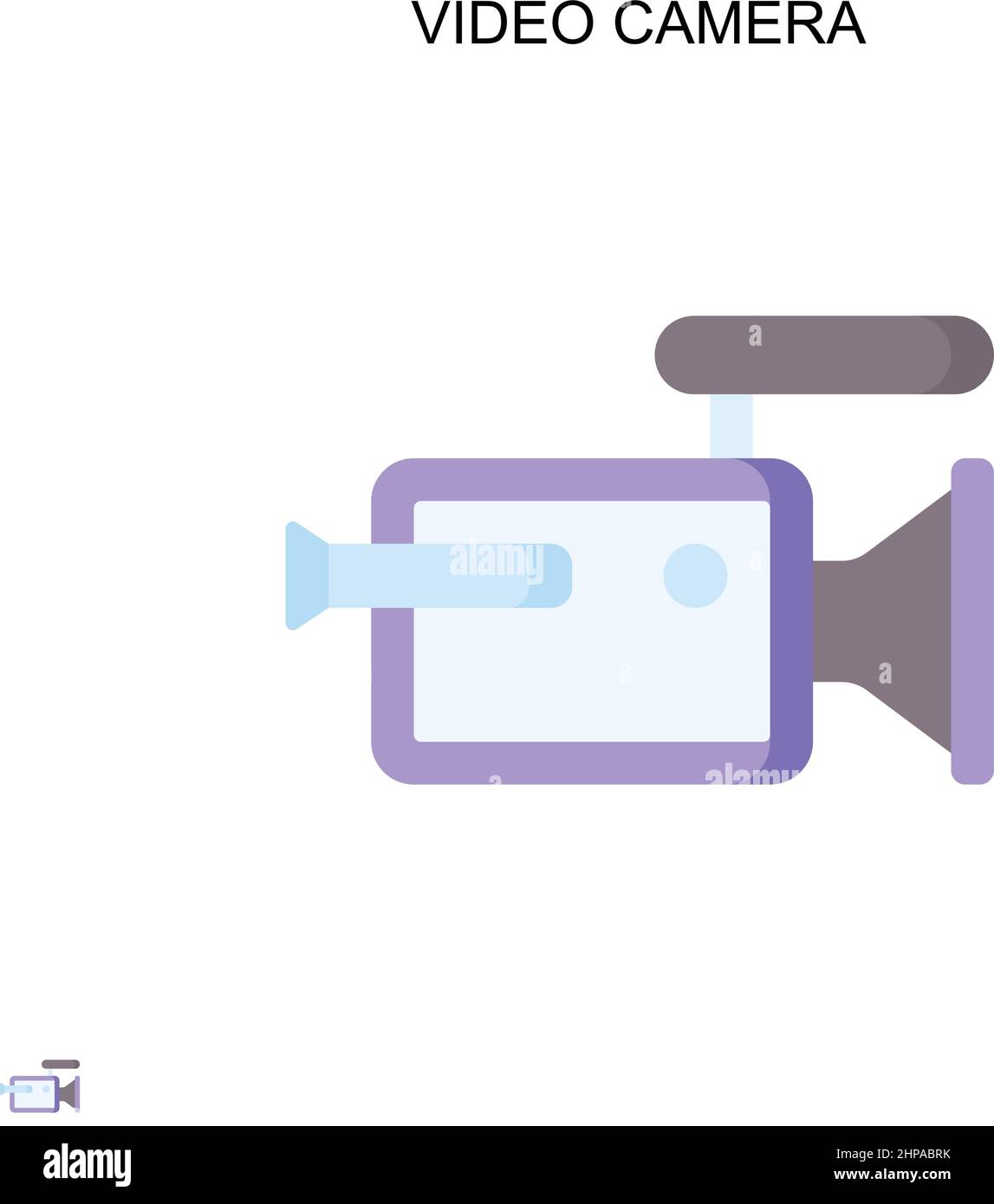 Video camera Simple vector icon. Illustration symbol design template ...