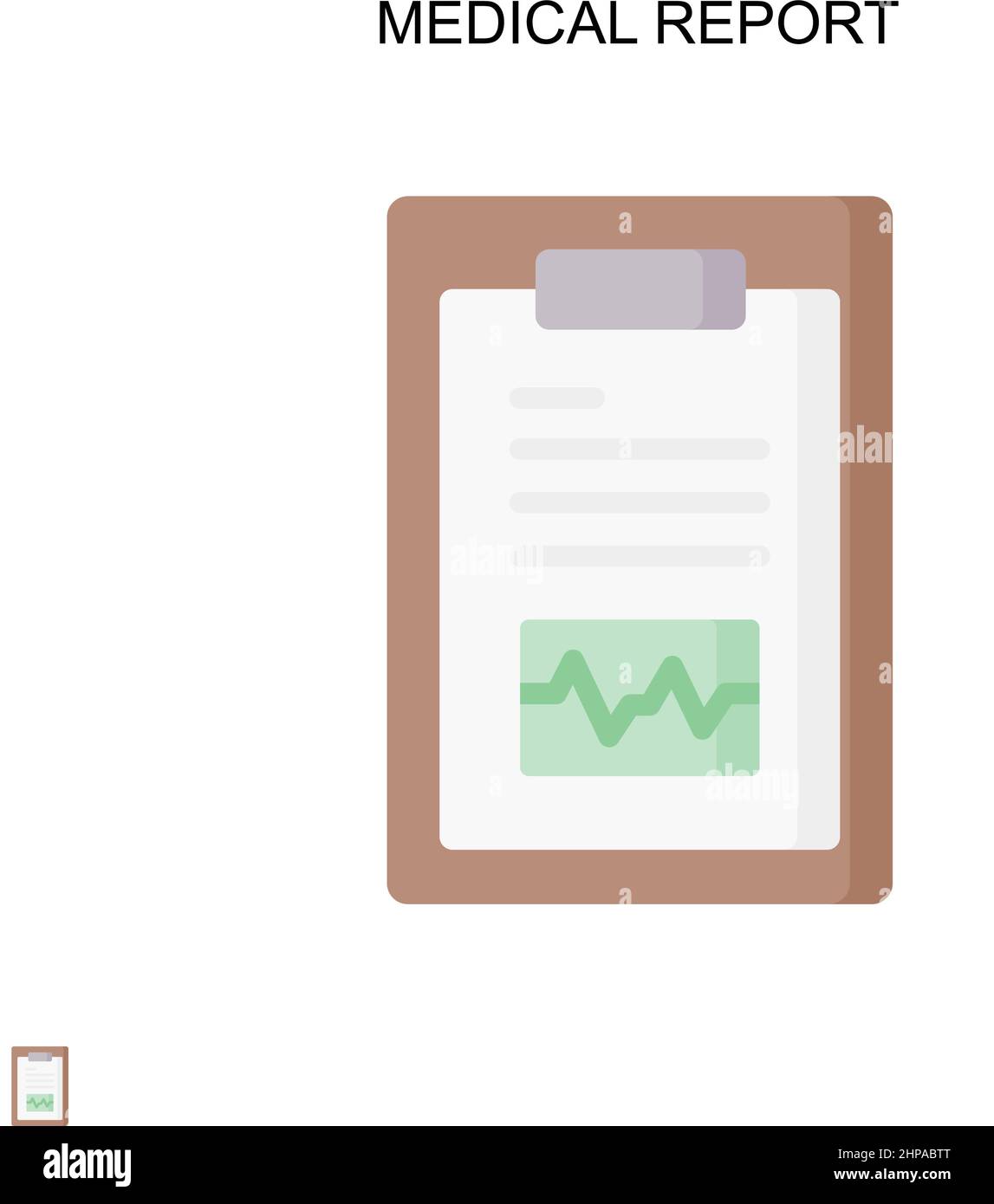 Medical report Simple vector icon. Illustration symbol design template ...