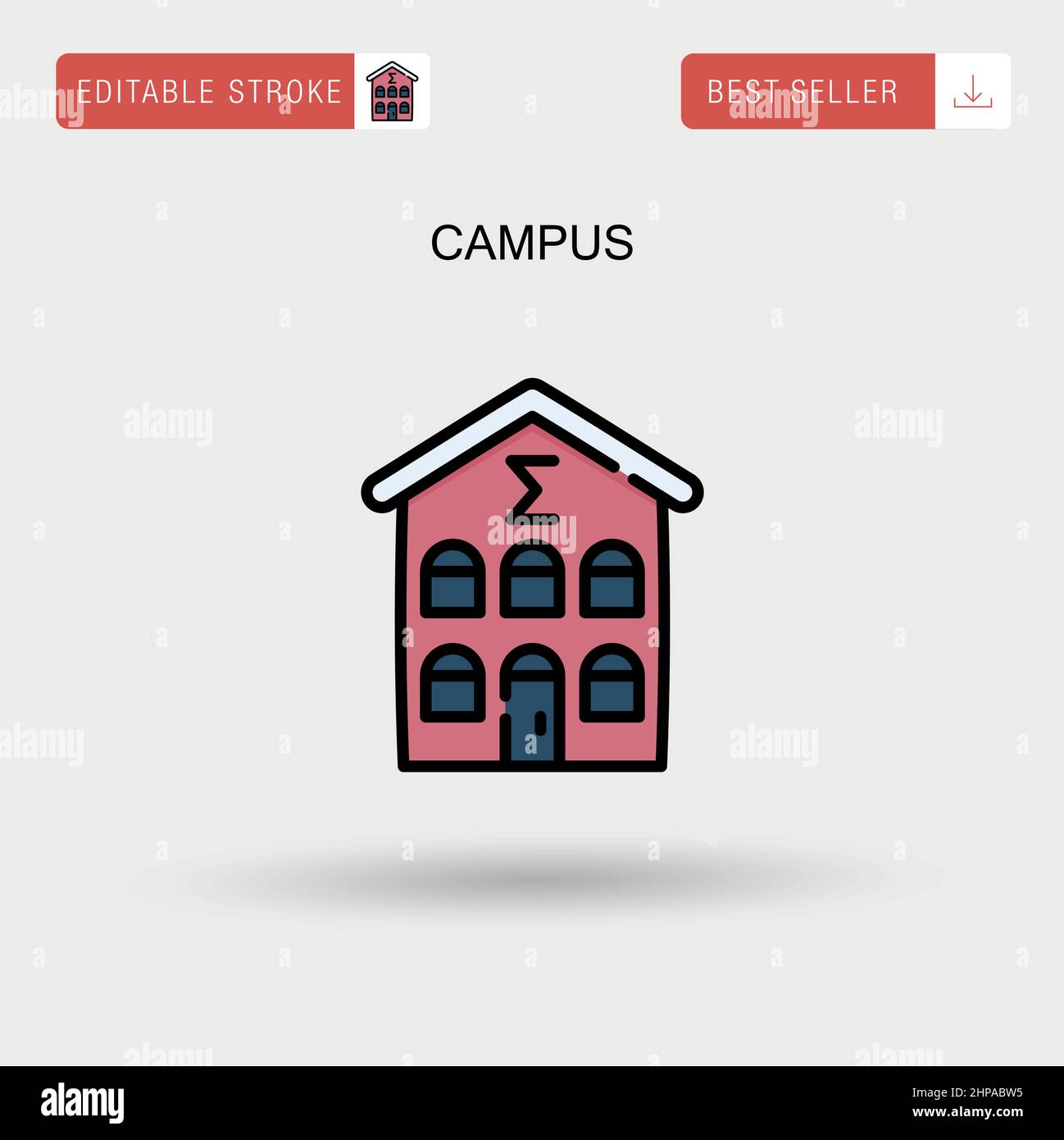 Campus Simple vector icon Stock Vector Image & Art - Alamy