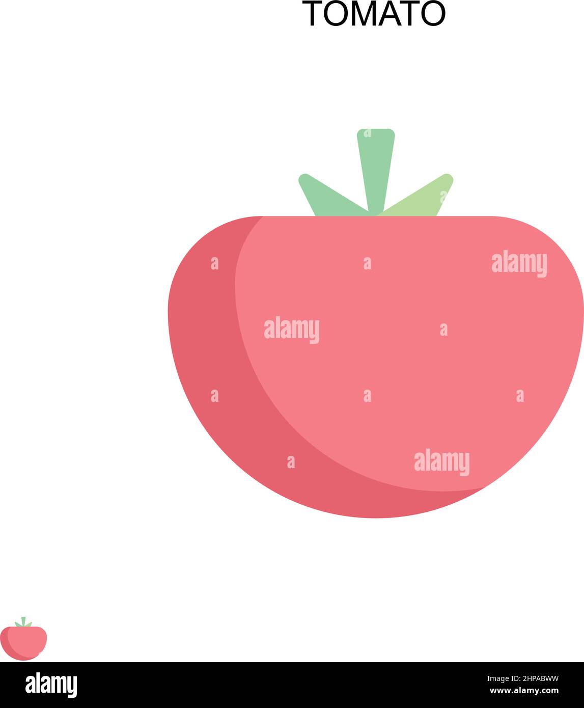 Tomato Simple vector icon. Illustration symbol design template for web ...