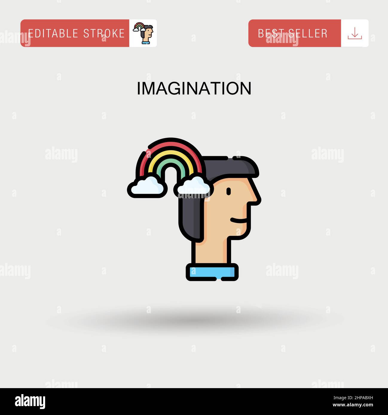 Imagination Simple vector icon Stock Vector Image & Art - Alamy