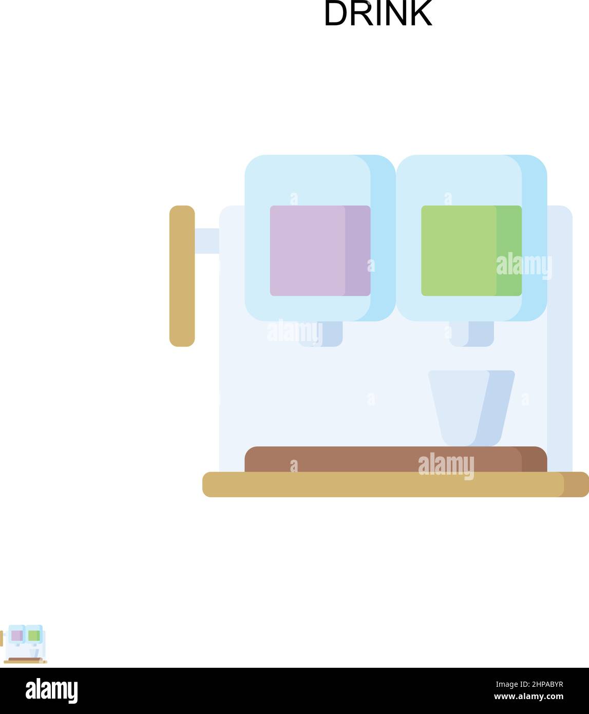 Drink Simple vector icon. Illustration symbol design template for web mobile UI element Stock ...