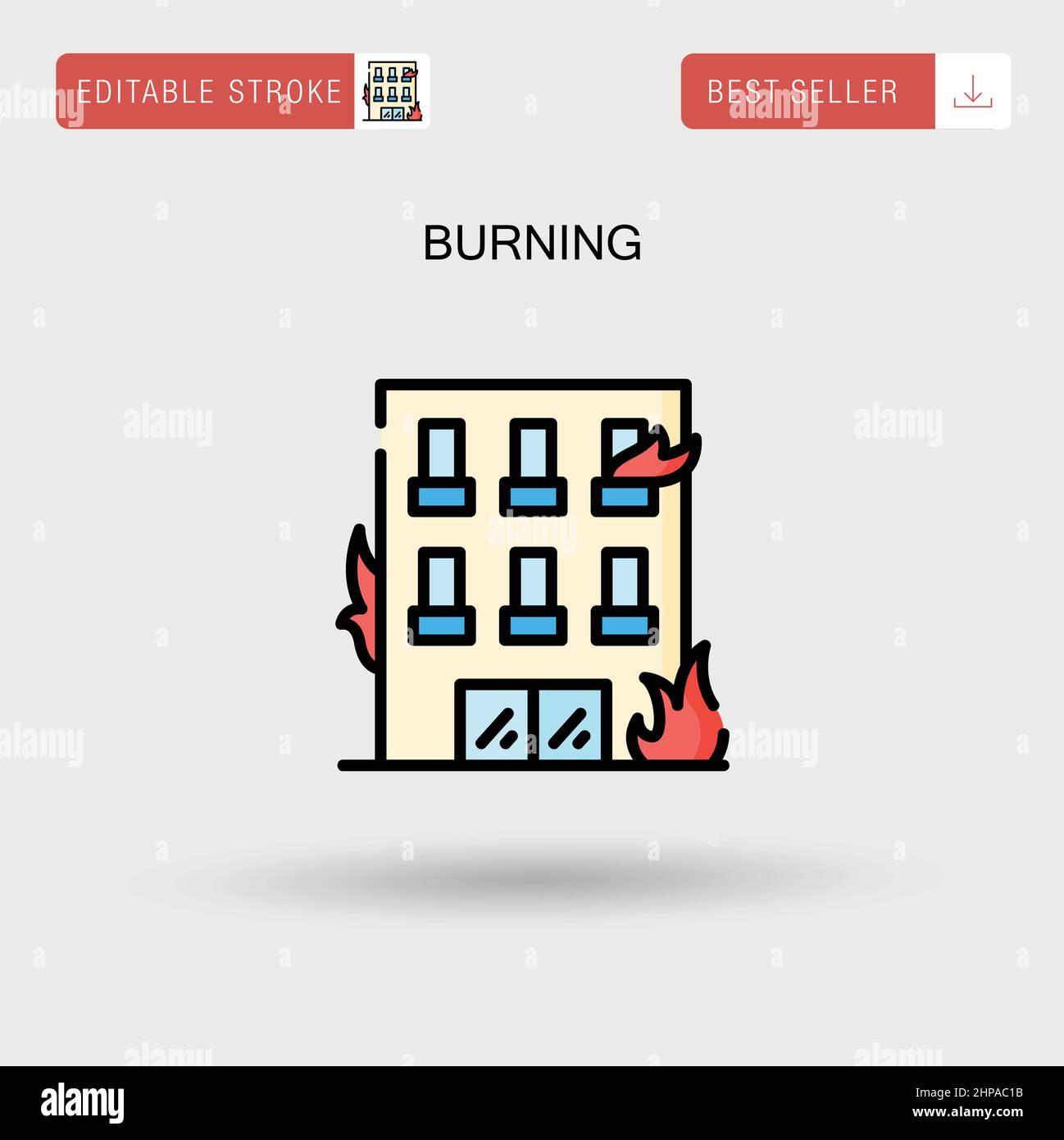 Burn paper fire isolated Stock Vector Images - Alamy