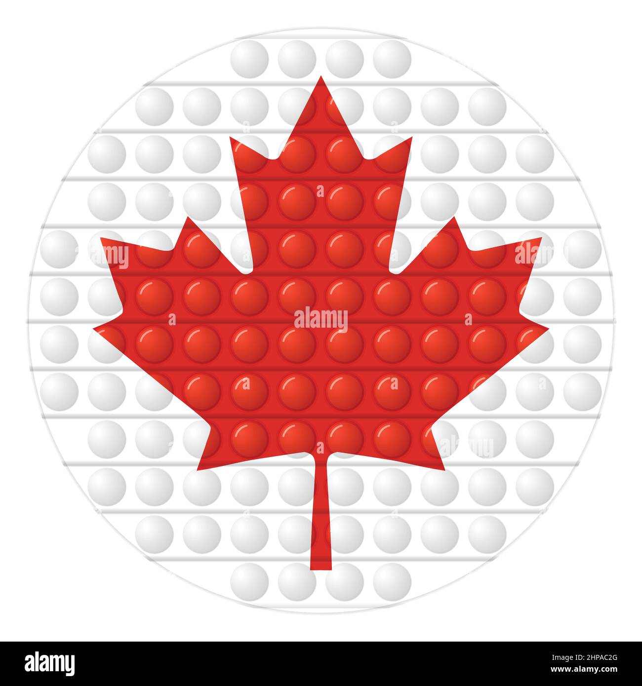 Glass light ball with flag of Canada. Round sphere, template icon ...