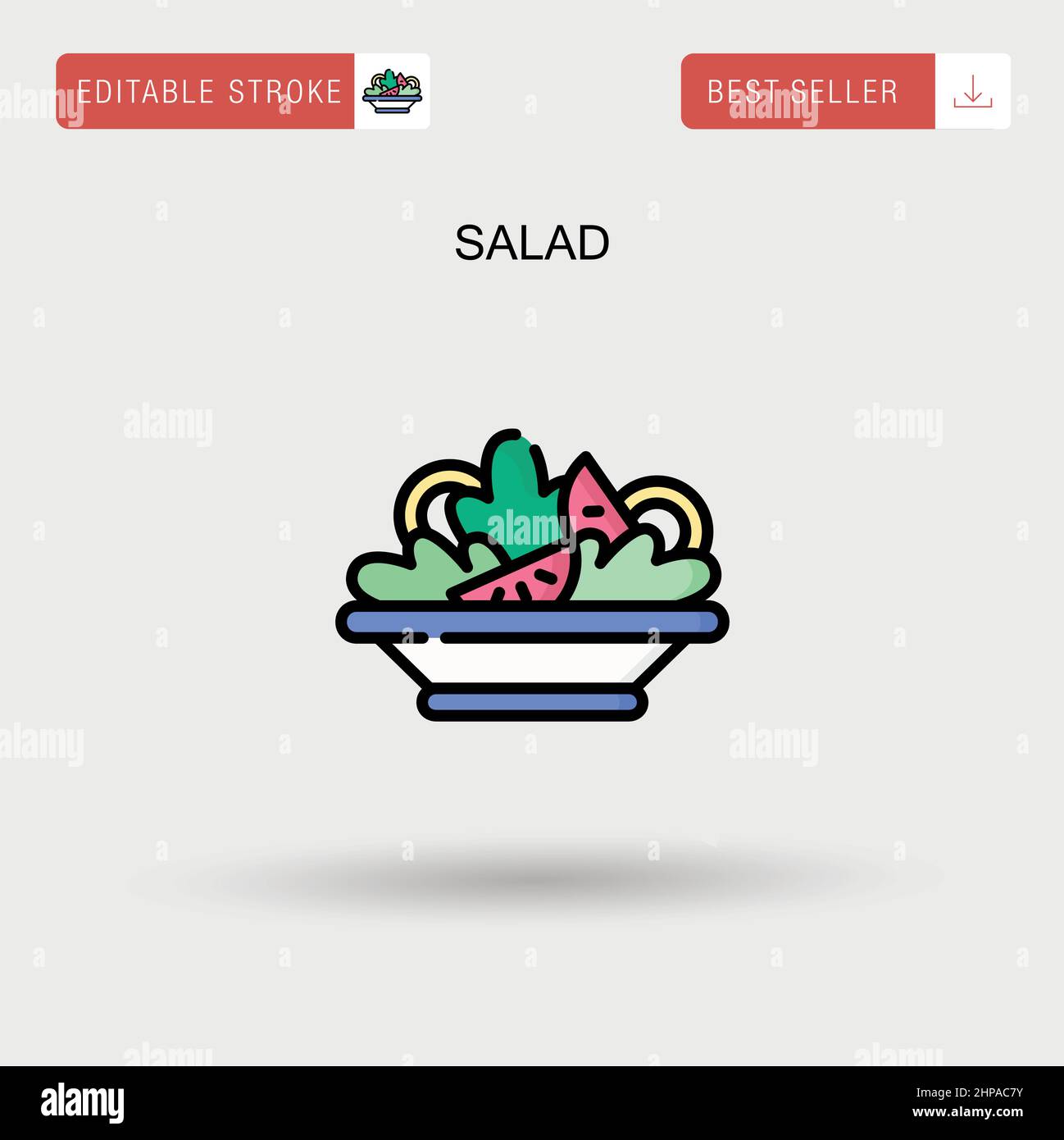 Salad Simple vector icon Stock Vector Image & Art - Alamy