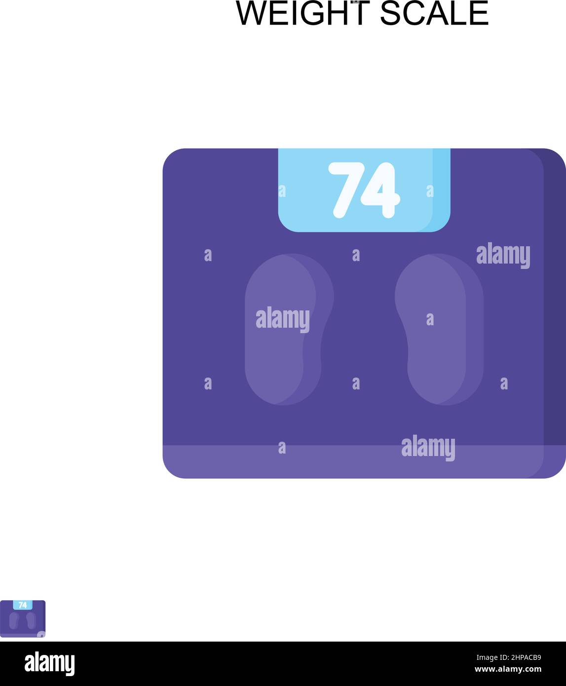 Weight scale Simple vector icon. Illustration symbol design template ...