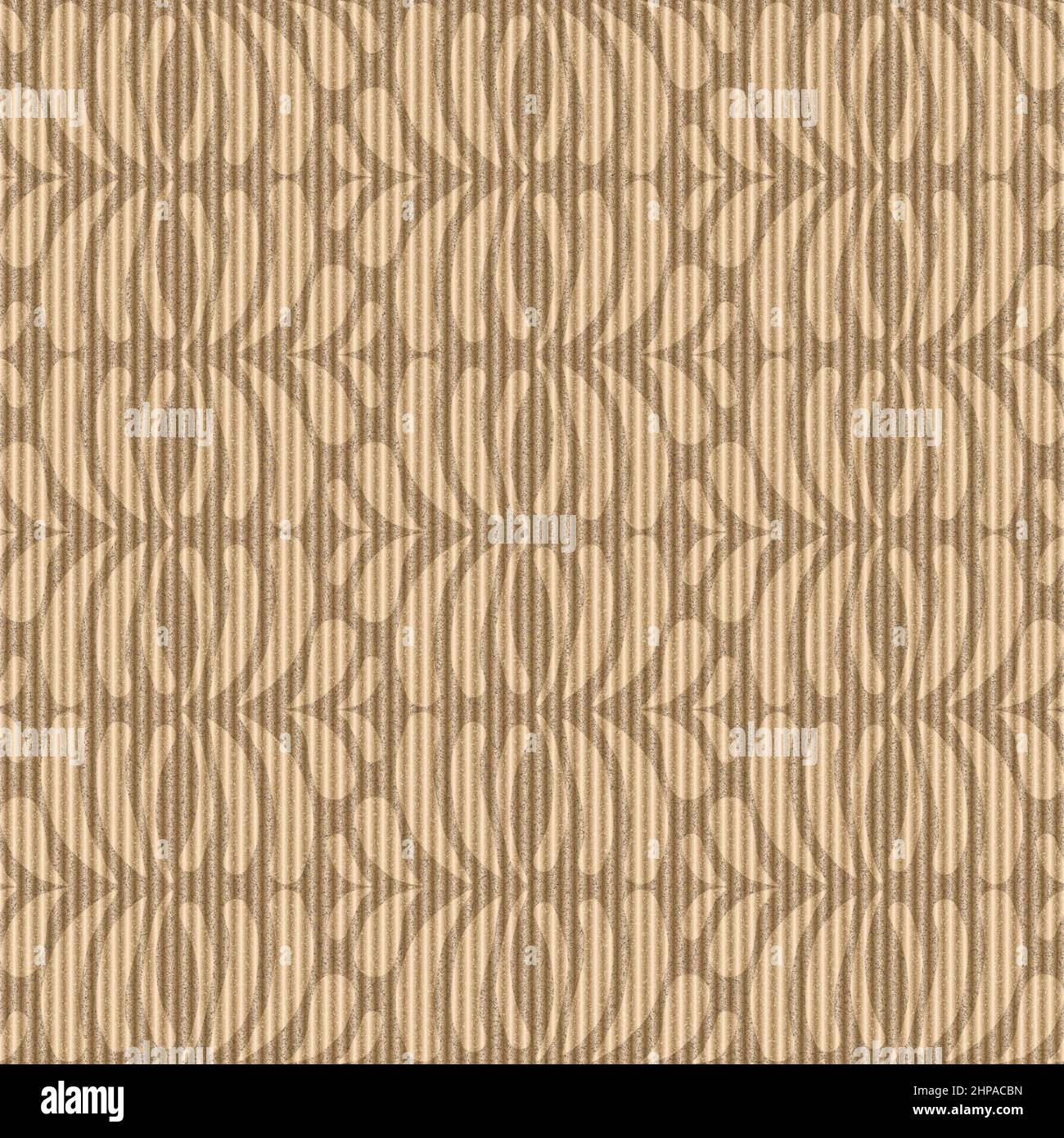 Ecru recycled corrugated pulp card paper texture. Ribbed plain neutral ...