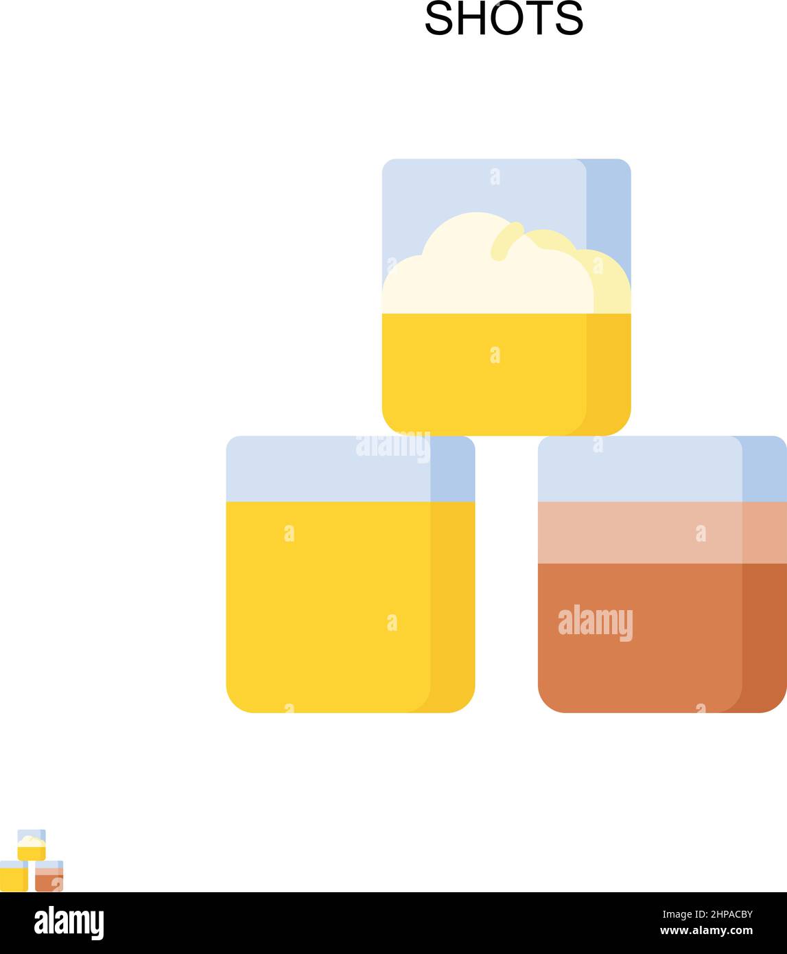 Shots Simple vector icon. Illustration symbol design template for web ...