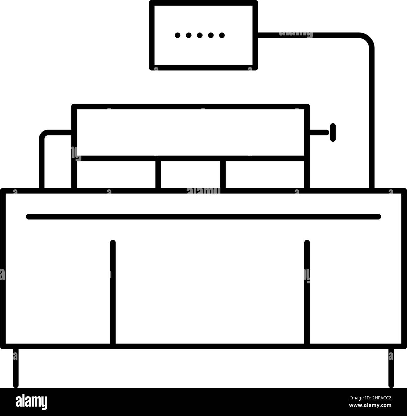 coca pressing machine line icon vector illustration Stock Vector Image ...