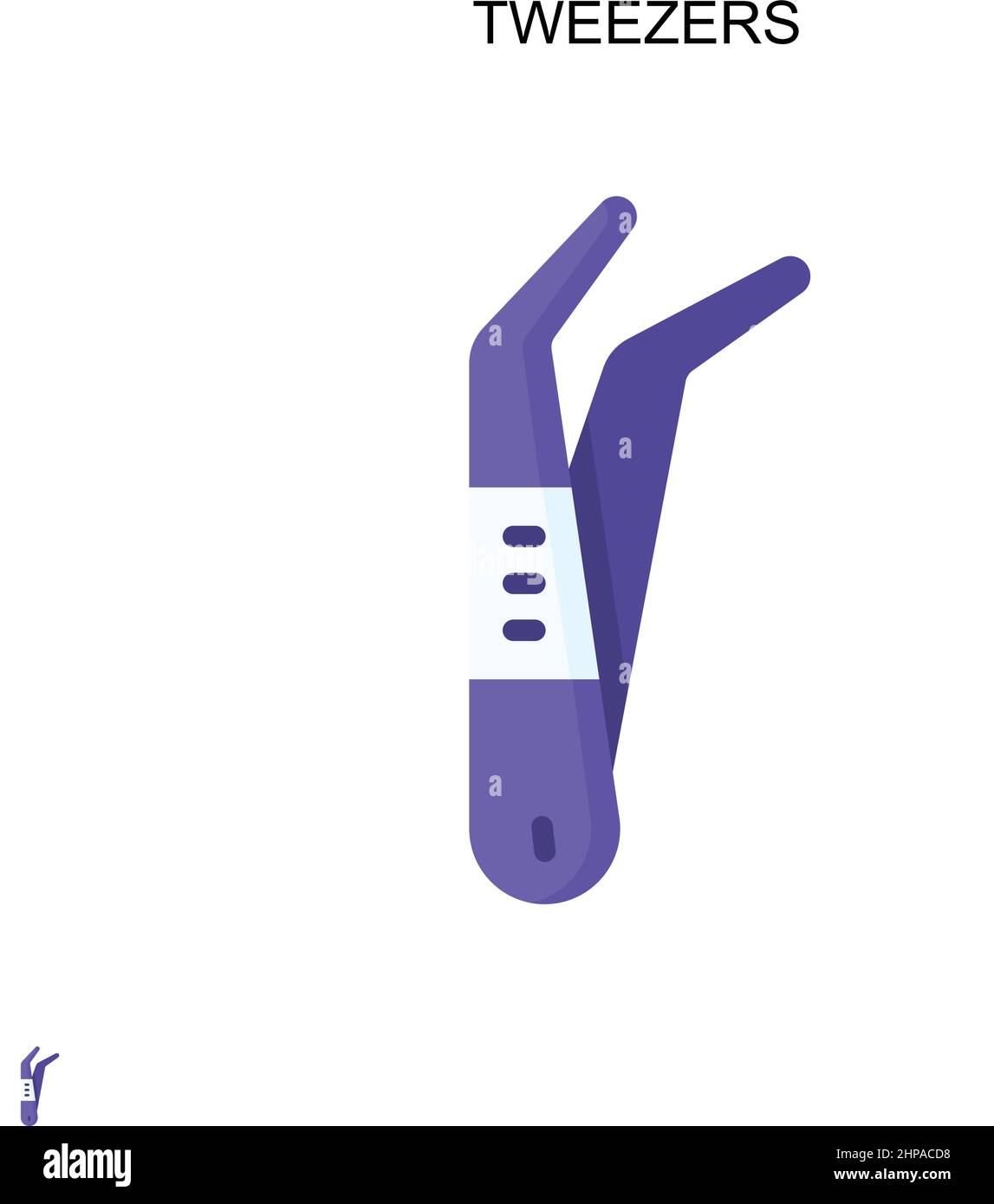 Tweezers Simple vector icon. Illustration symbol design template for ...