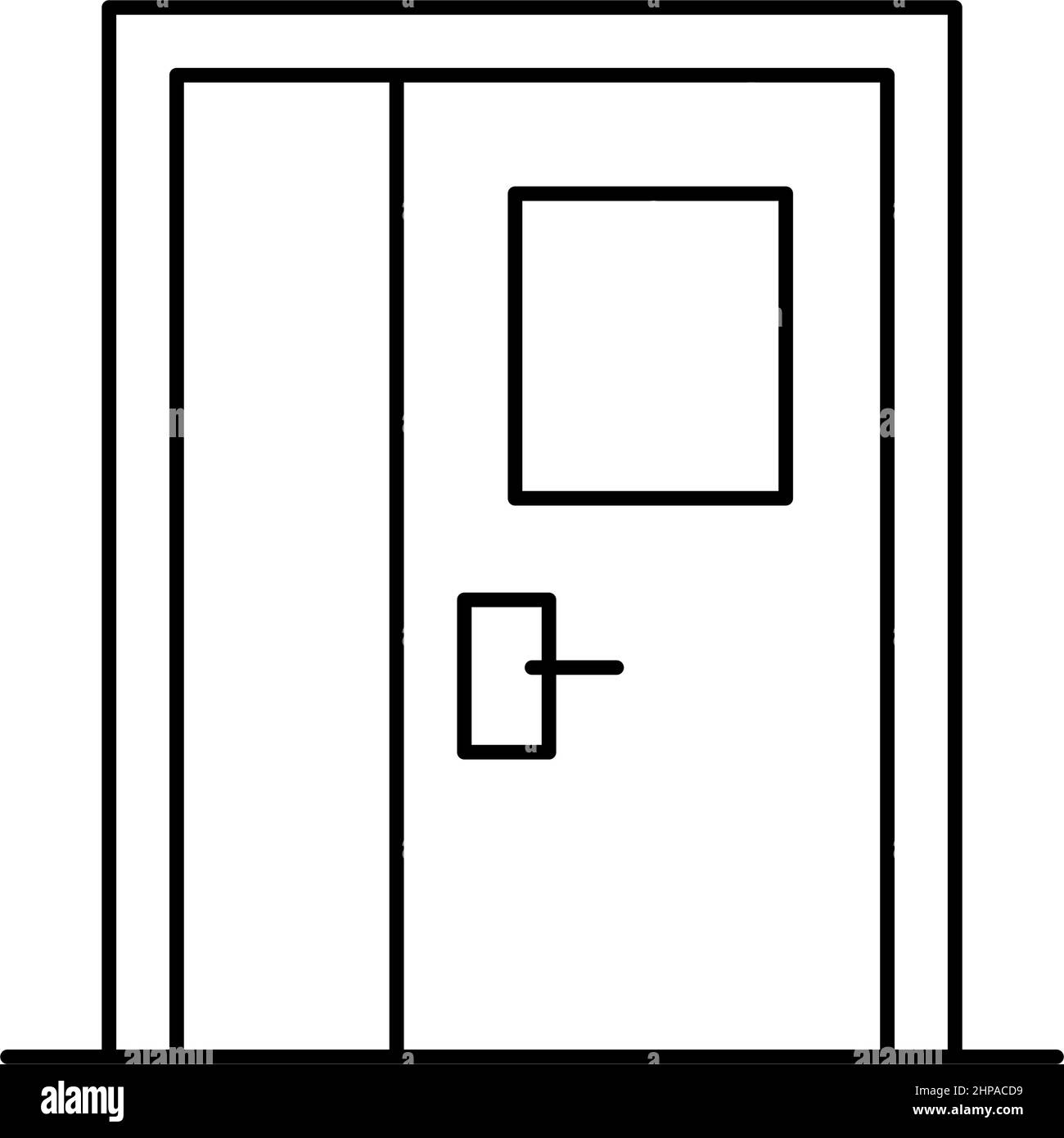 metallic door line icon vector illustration Stock Vector Image & Art ...