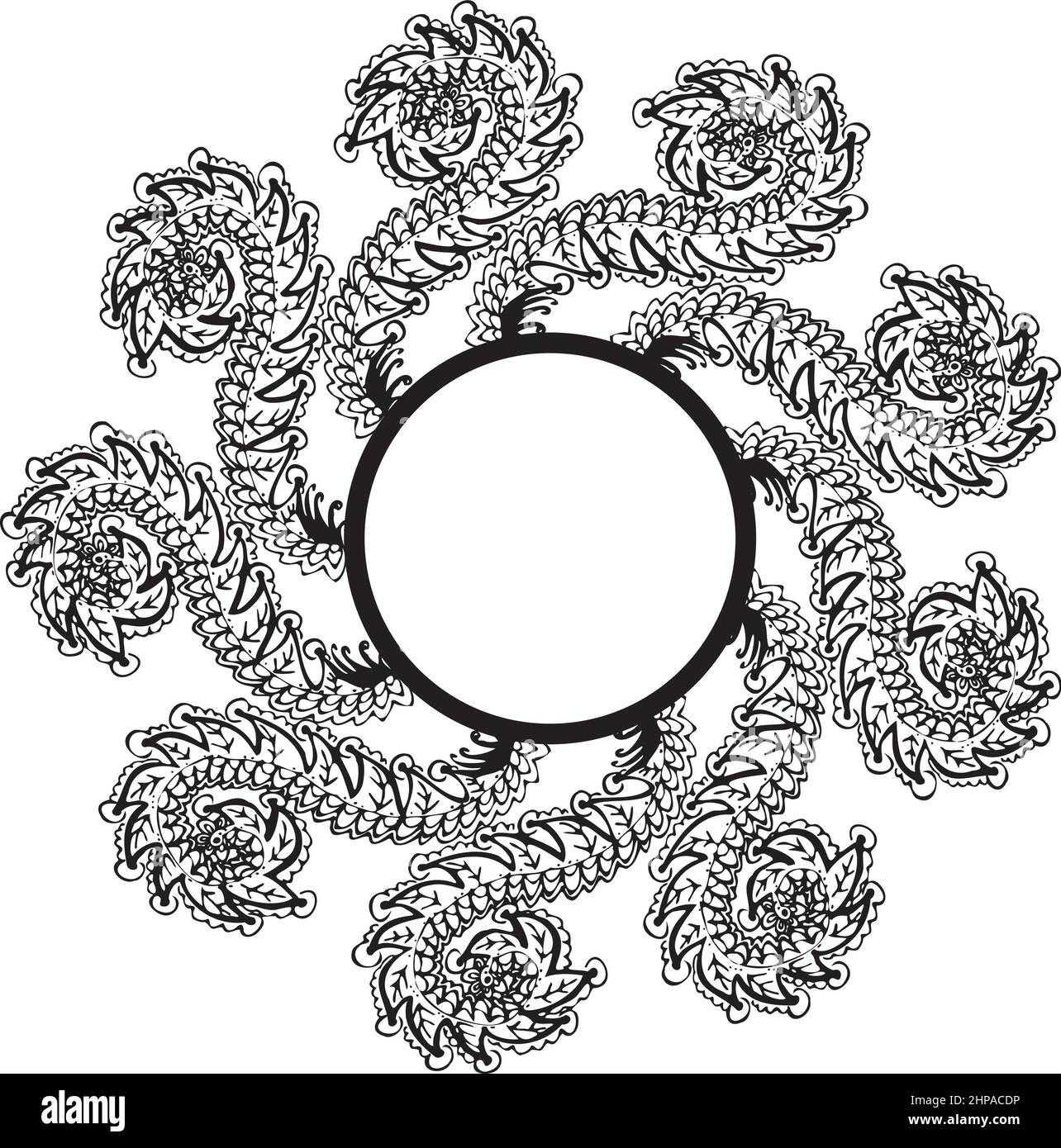 A rosette clip art with fiddlesticks decor Stock Vector Image & Art - Alamy
